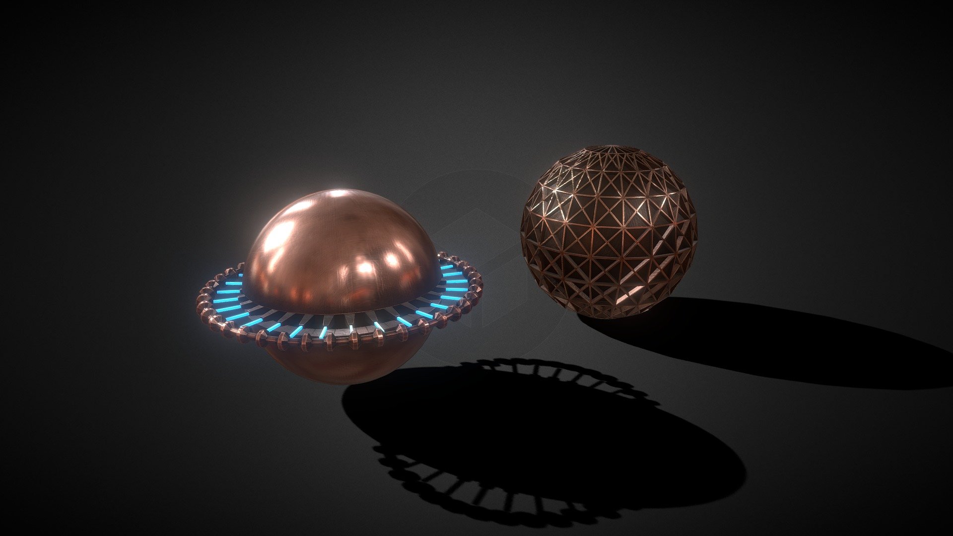 Sci- Fi Sphere Collection Metal Two (Part 02) - Buy Royalty Free 3D ...