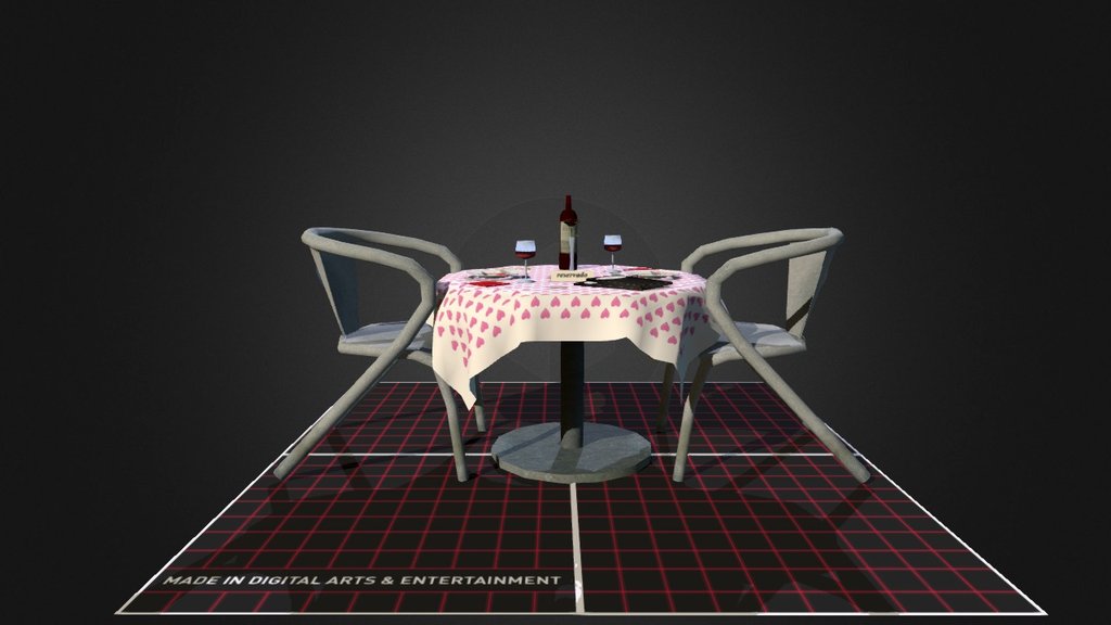 Romantic table for two. - 3D model by Yannick OdB (@odbyannick ...
