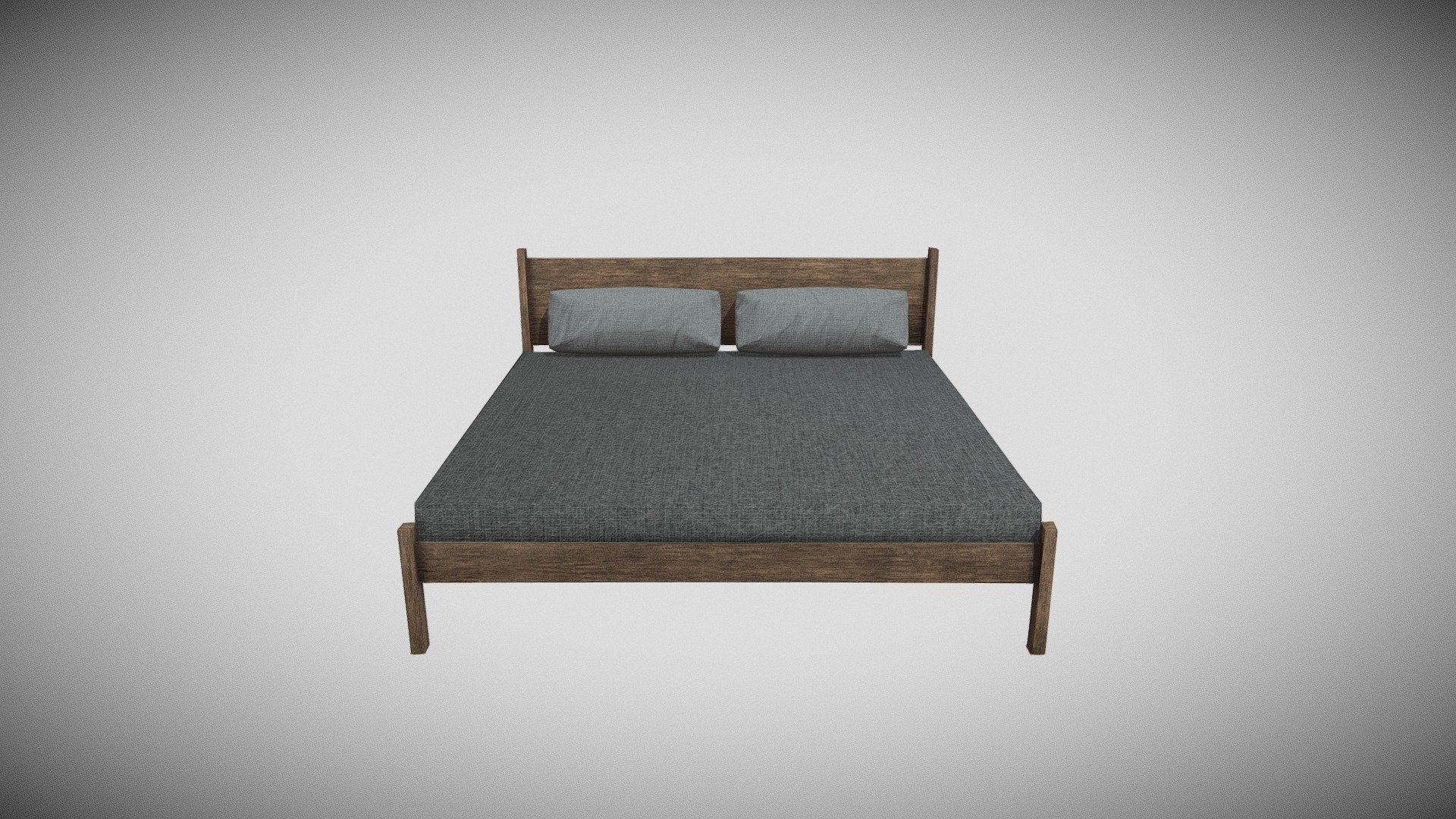 Old Style Wooden Bed - Download Free 3D model by Ksai (@Ksaix) [464cc16 ...