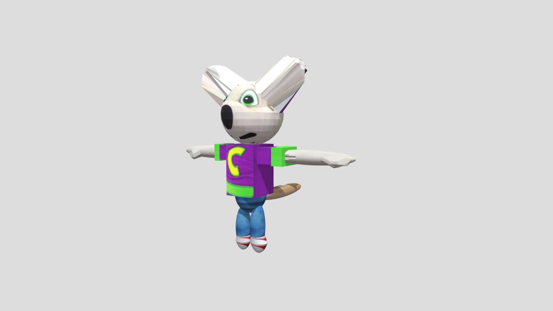 Chuck E Cheese (plush) - Download Free 3D model by Thomas The Tank ...