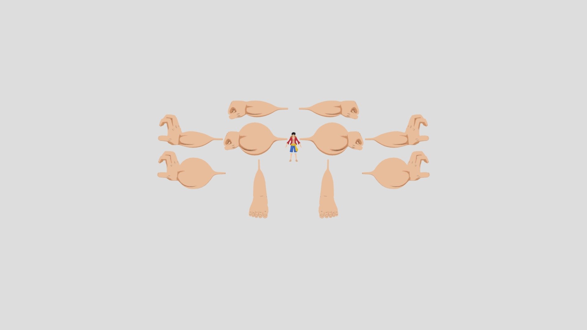 Monkey D. Luffy (Post timeskip) - Download Free 3D model by Cyrone ...