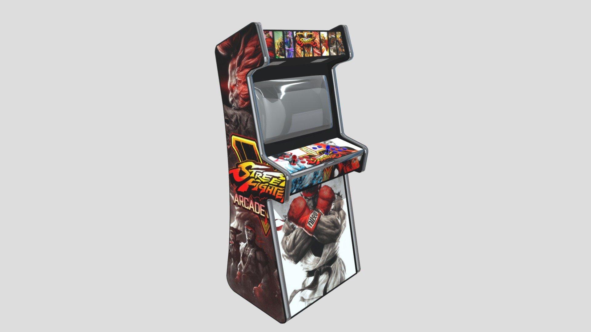 Full Size Street Fighter Arcade Machine - 3D model by skunkohm [465441f ...