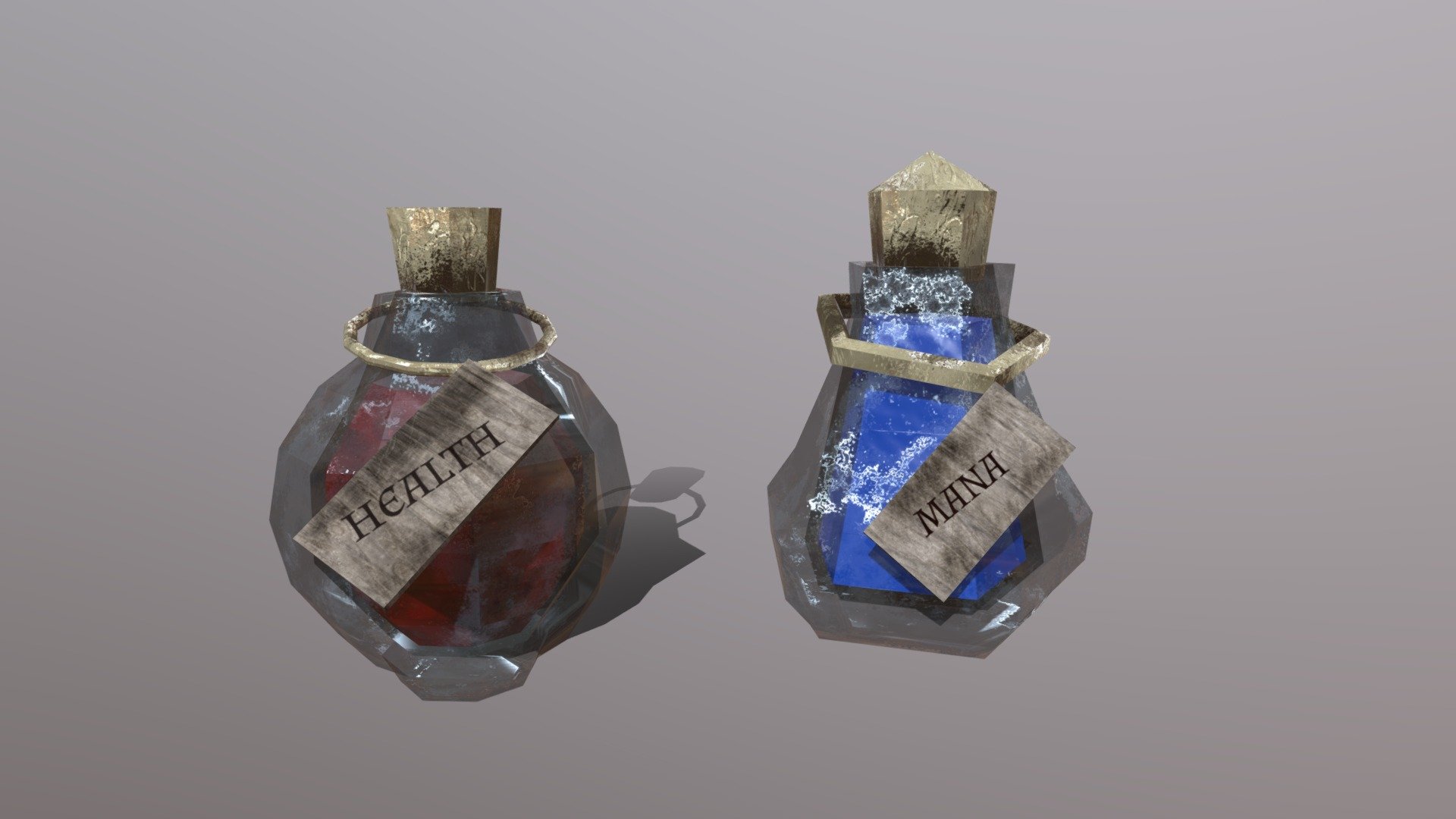 Health and Mana Potions - 3D model by kirstelgiusti [465a625] - Sketchfab
