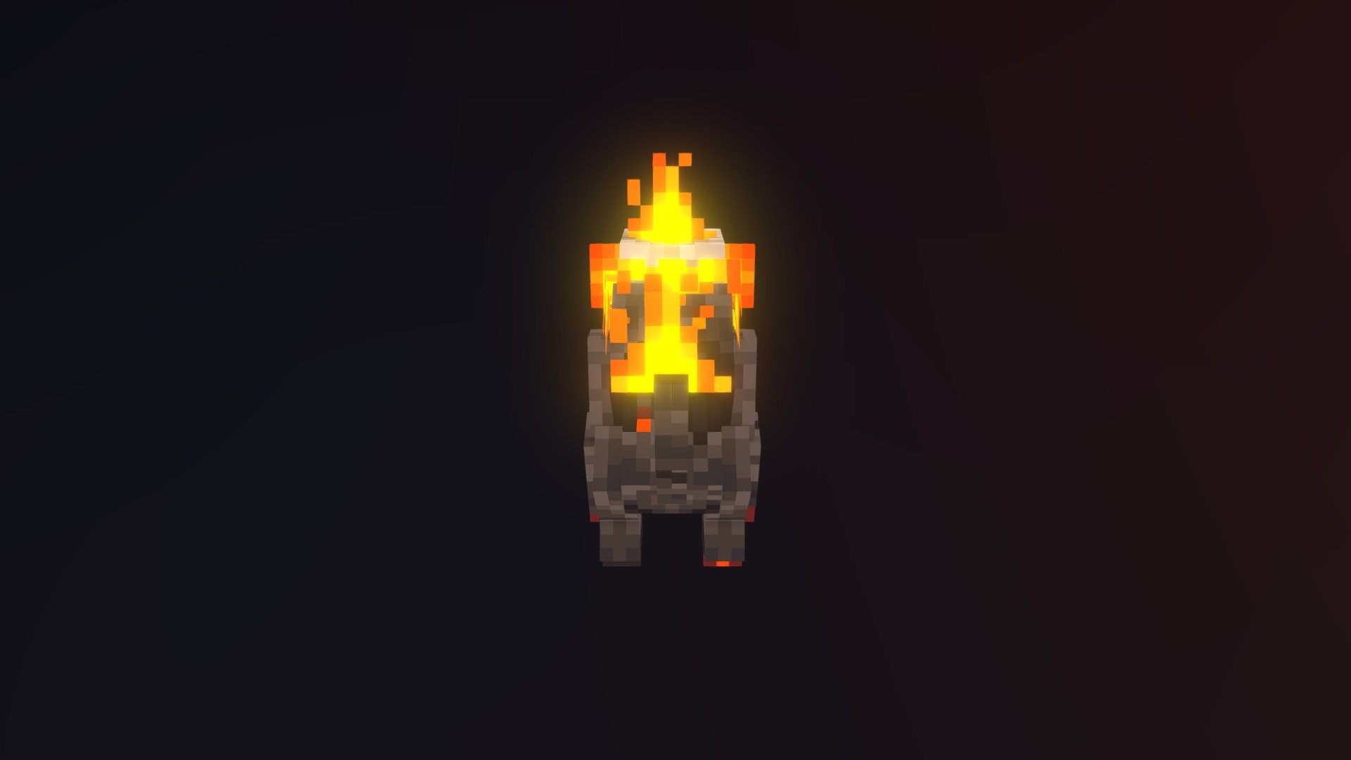 [Minecraft] Fire Ape - 3D model by RhinoW [465ae4f] - Sketchfab