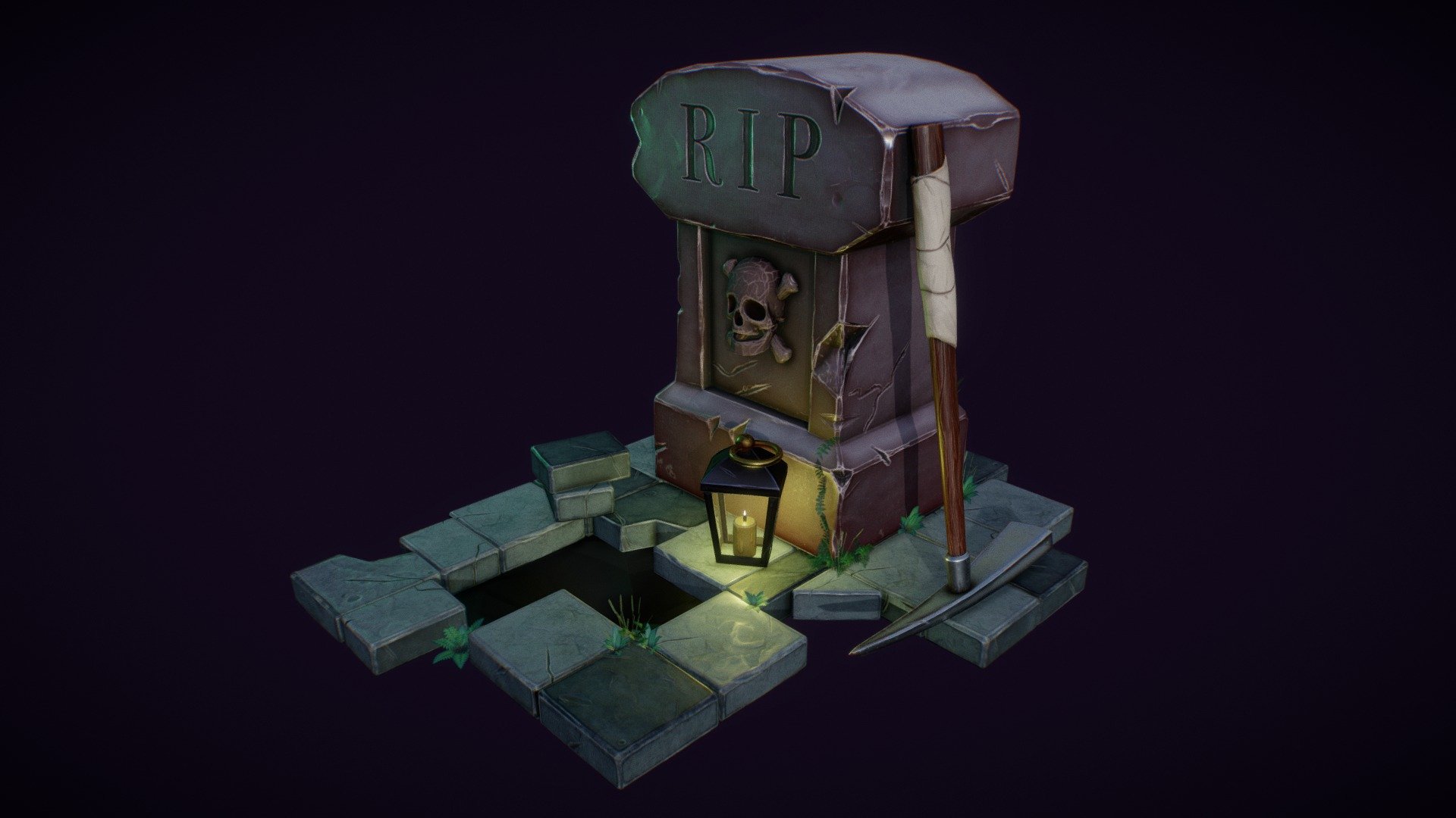 Gravestone - Download Free 3D model by PatriciaDobbins [465ddeb] - Sketchfab