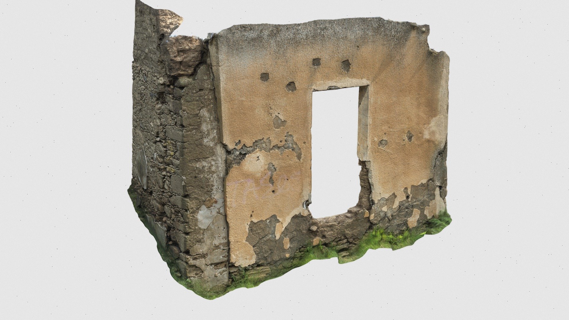 Ruined Facade of Townhouse - Agios Sozomenos - 3D model by inicosia_cyens [4660f92] - Sketchfab