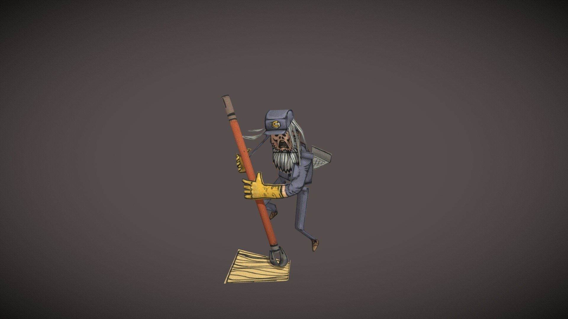Janitor / Wizard - Paper Cut Mansion - 3D model by gcaruso [46610ae ...