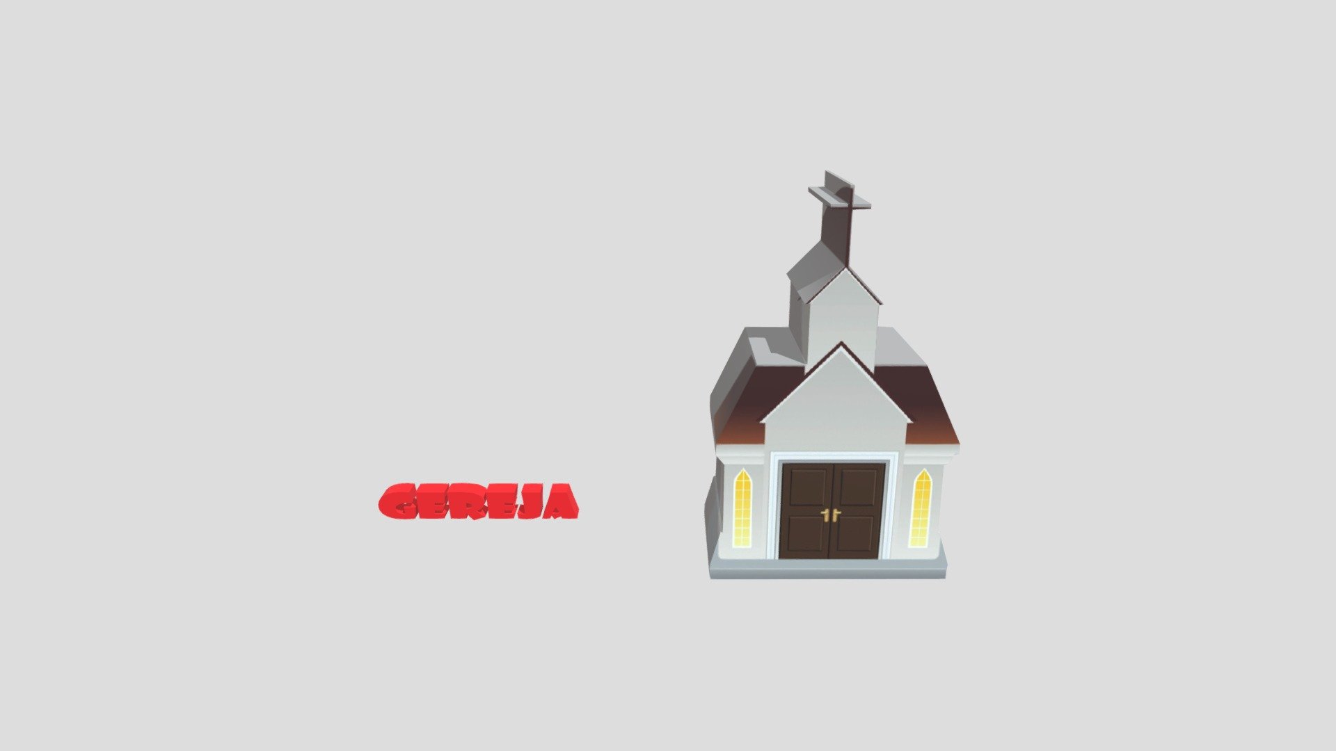 Gereja - 3D model by f1121201004 [4681e6d] - Sketchfab