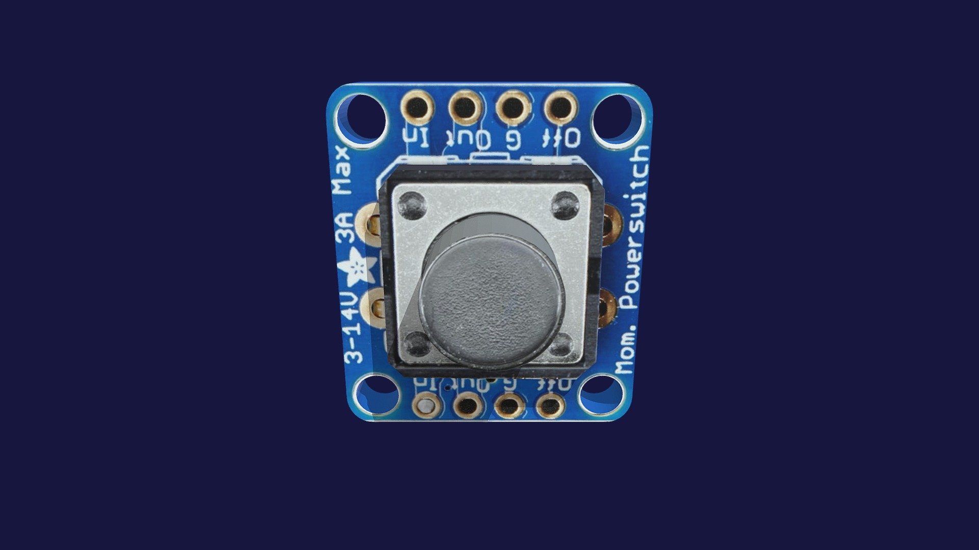 Push-button Power Switch Breakout from Adafruit - Download Free 3D ...