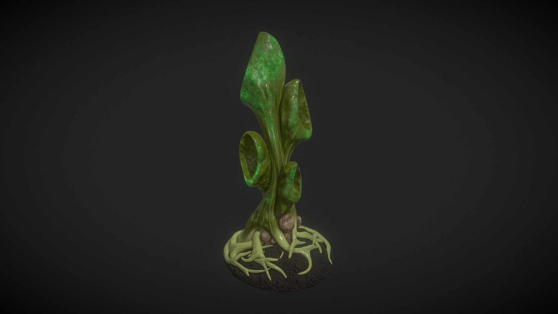 Alien plant STL - textured - Download Free 3D model by SarahC [468876b ...