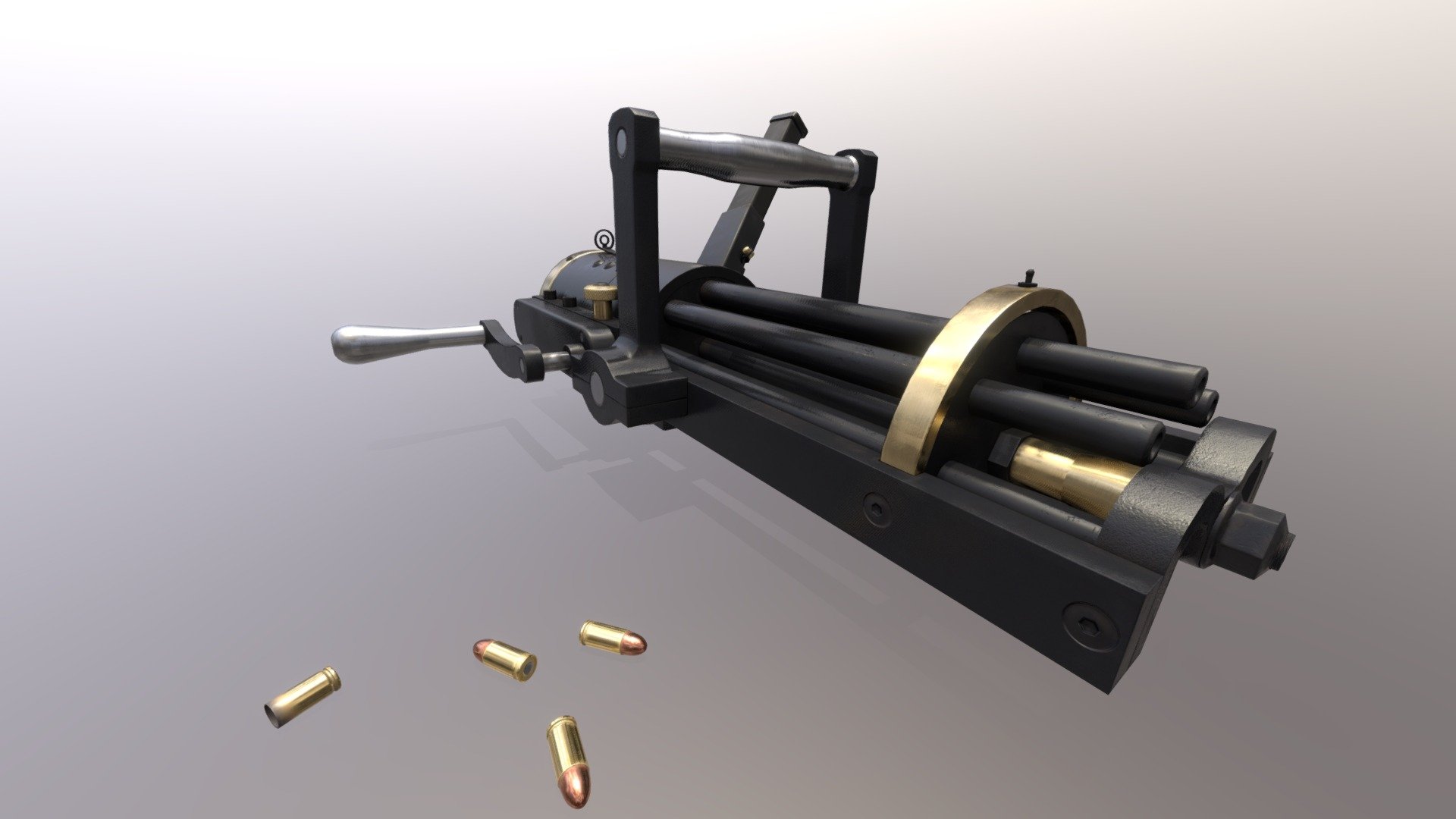 Mini Gatling Gun - Download Free 3D model by Rectus [4688e24] - Sketchfab