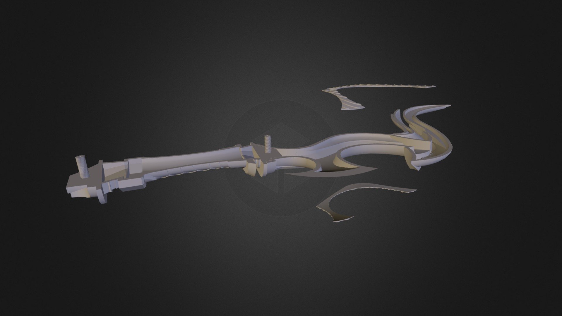 Glass Bow - Rough (OBJ) - 3D model by The Hazy Vagrant ...