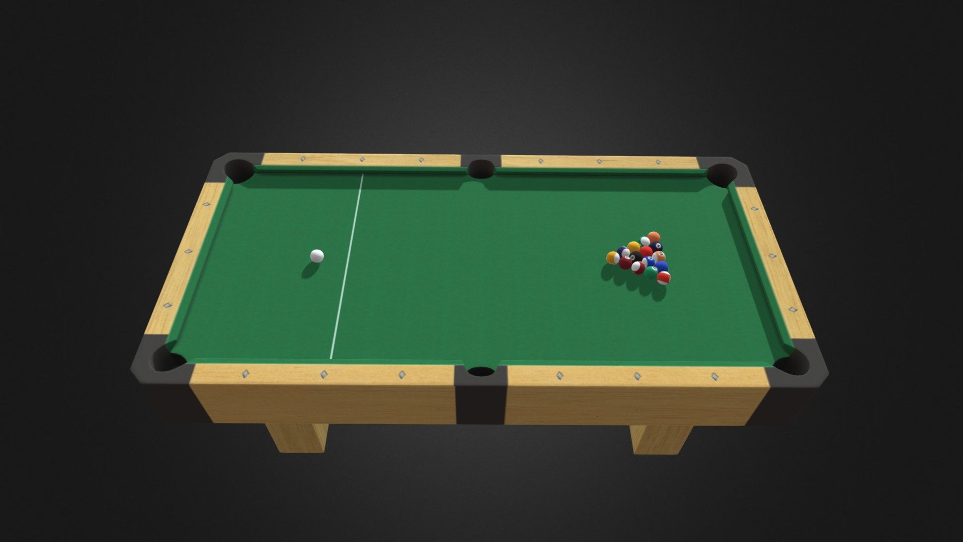 Pool Table Download Free 3D Model By Aditya Graphical Adityakm