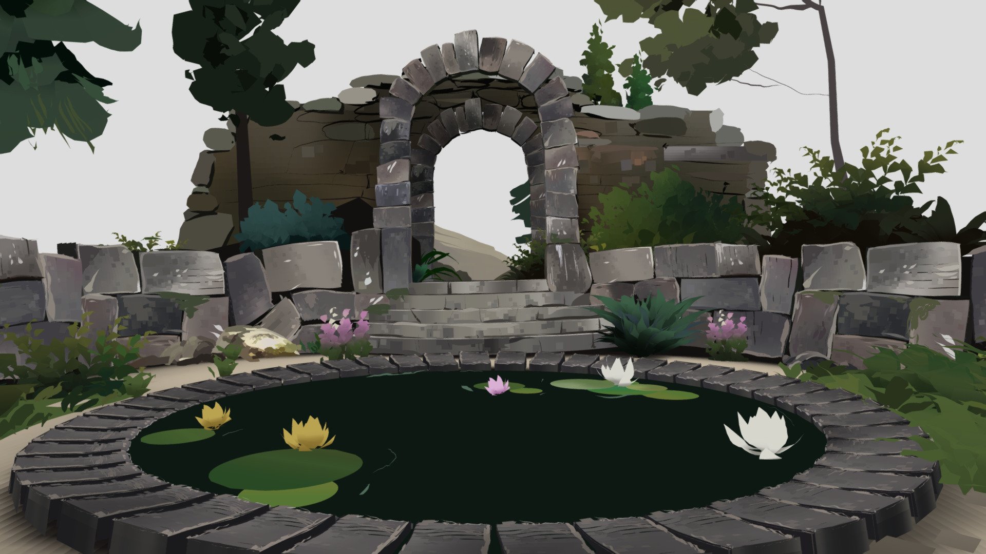 stone arch - 3D model by oakbird [468bb28] - Sketchfab