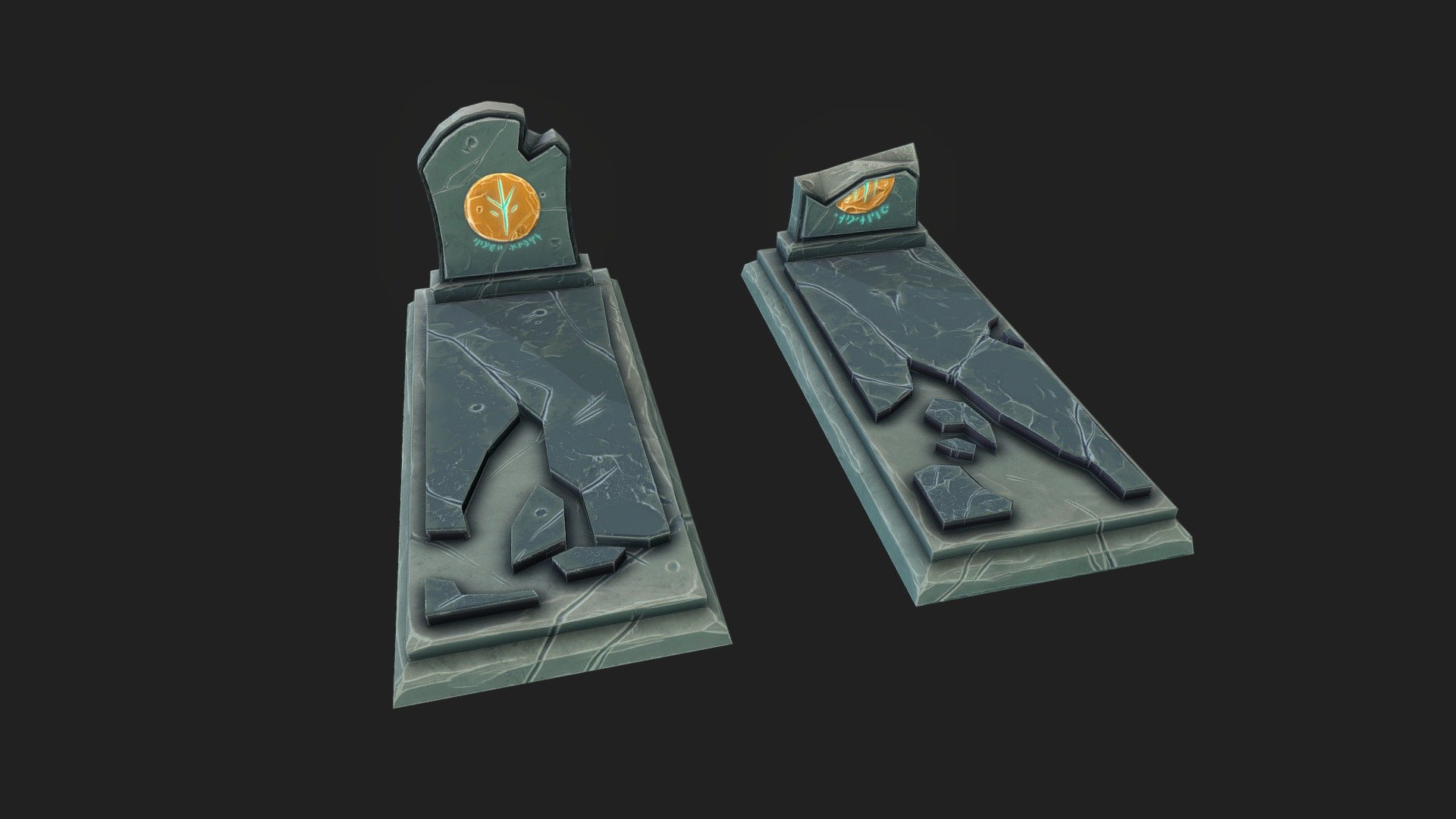 Stylized Gravestones - Buy Royalty Free 3D model by MarcRojas [468ca6c] - Sketchfab Store