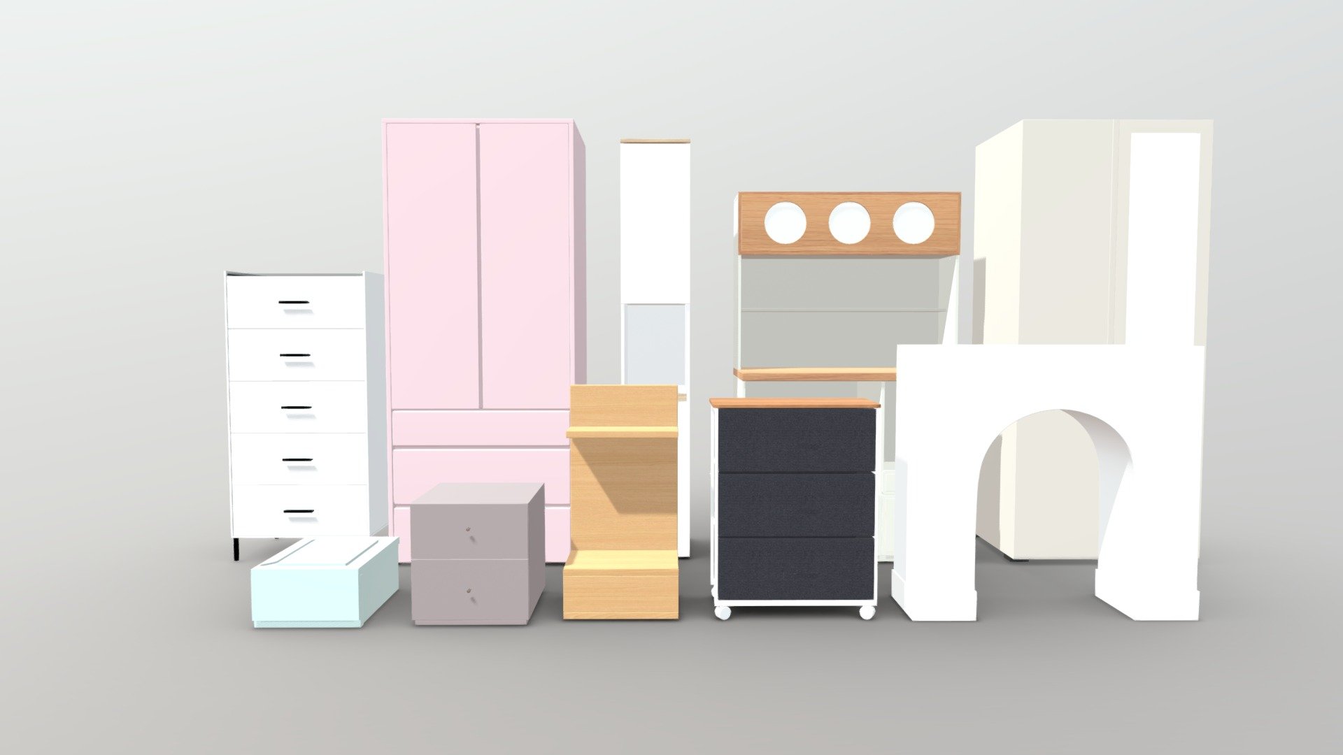 Cabinet Pack | Blender-UE5-C4D-3DS-max | 8 - Buy Royalty Free 3D model ...