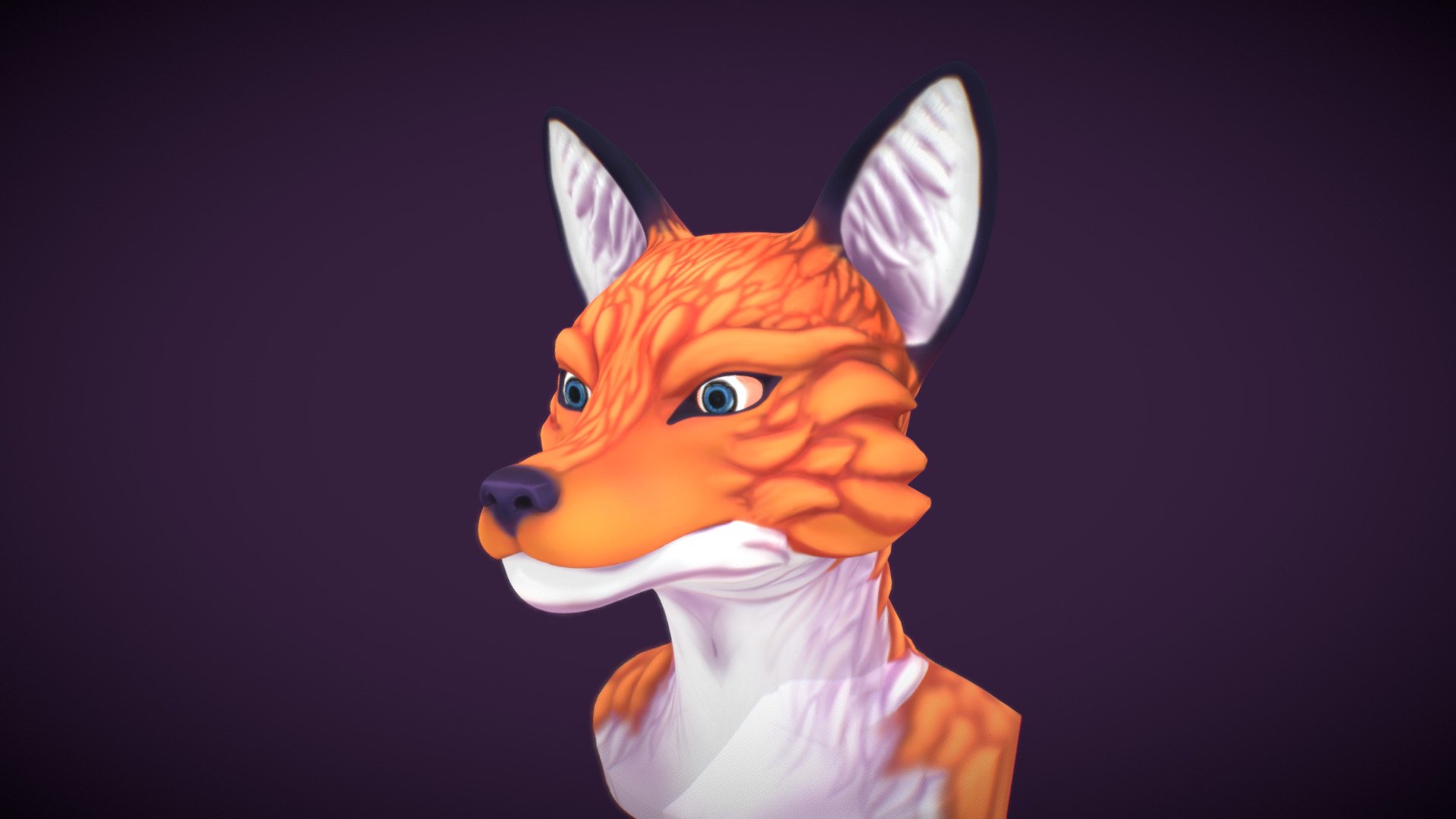 Hand Painted Fox - 3D model by 496Tauras [469753d] - Sketchfab