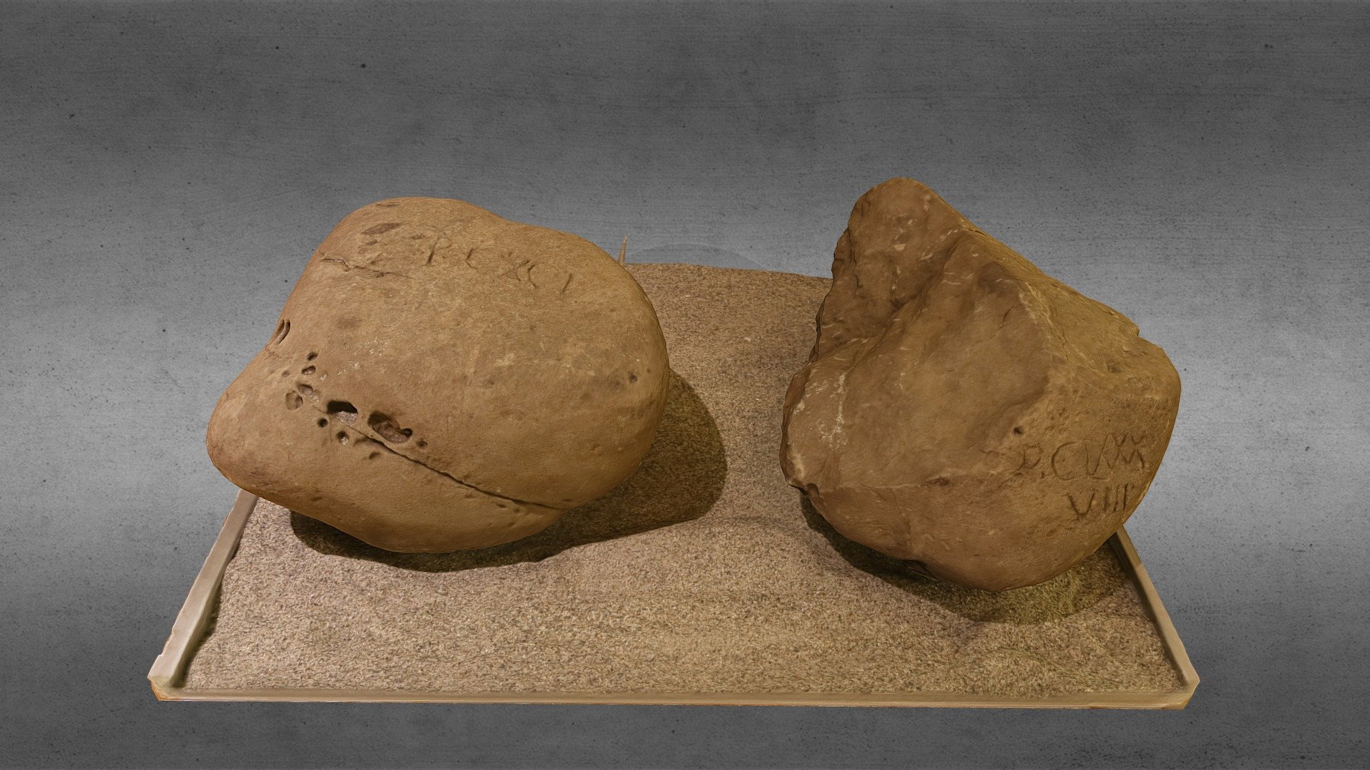 Limestone block with inscription - 3D model by PArCo di Poggio del ...
