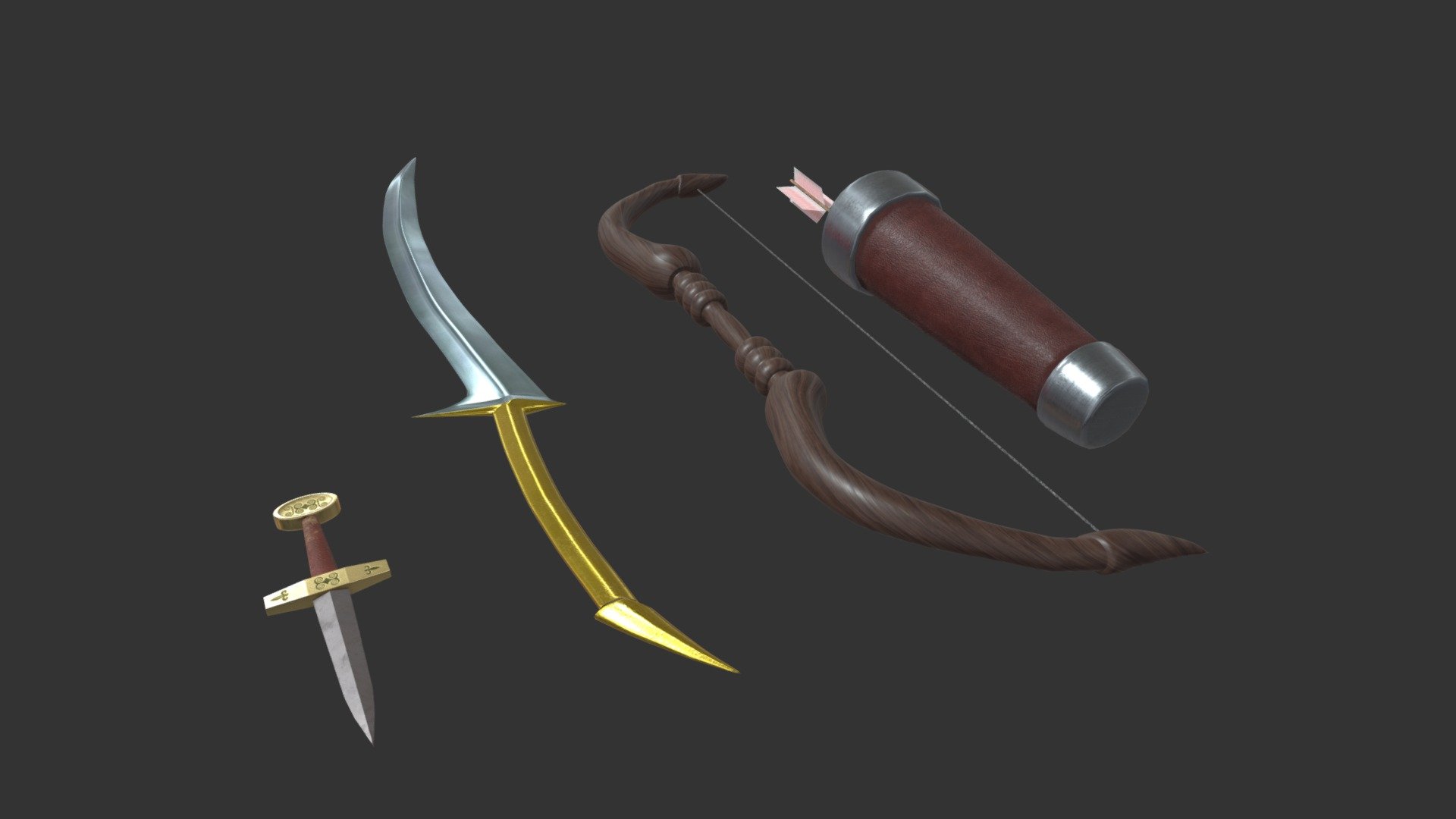 Weapon Set - Download Free 3D model by arnart204 [469a498] - Sketchfab