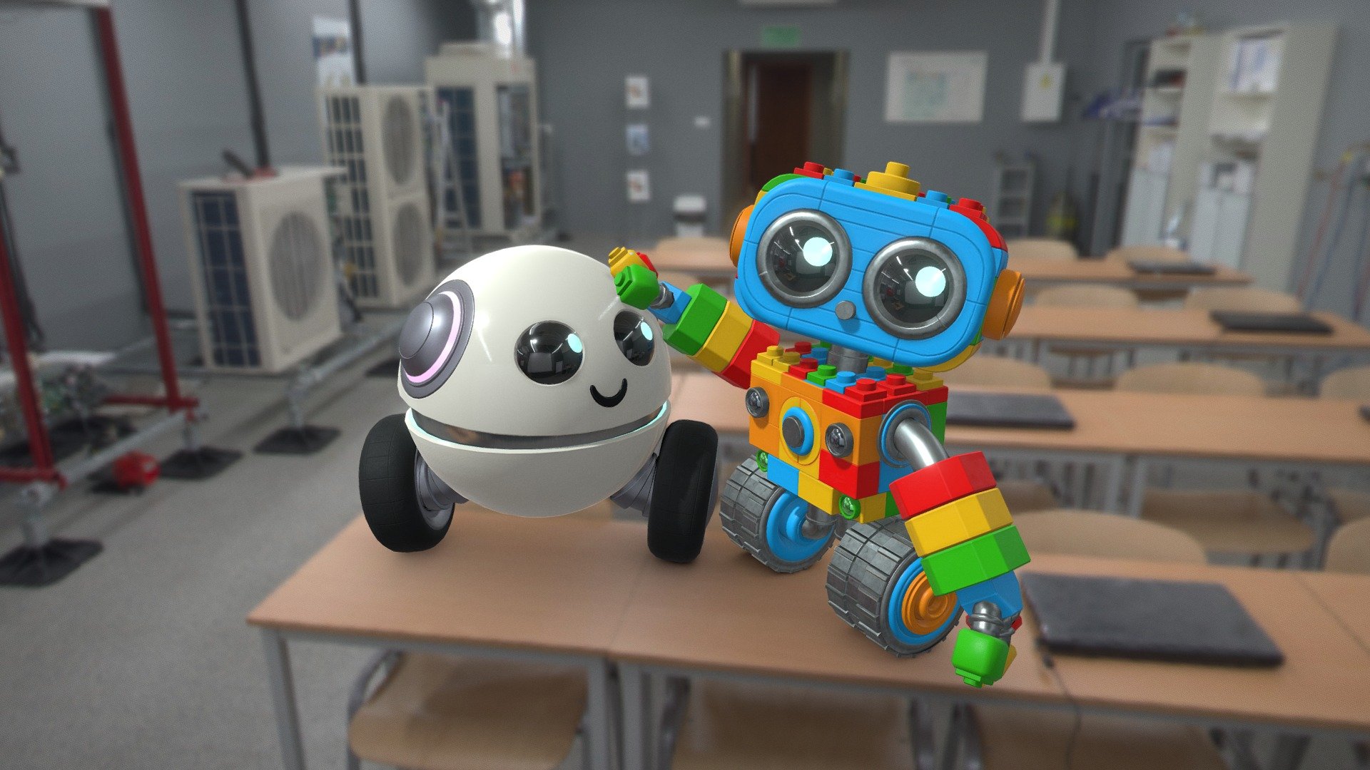 Little robots - Buy Royalty Free 3D model by alixor22 [46a621d ...