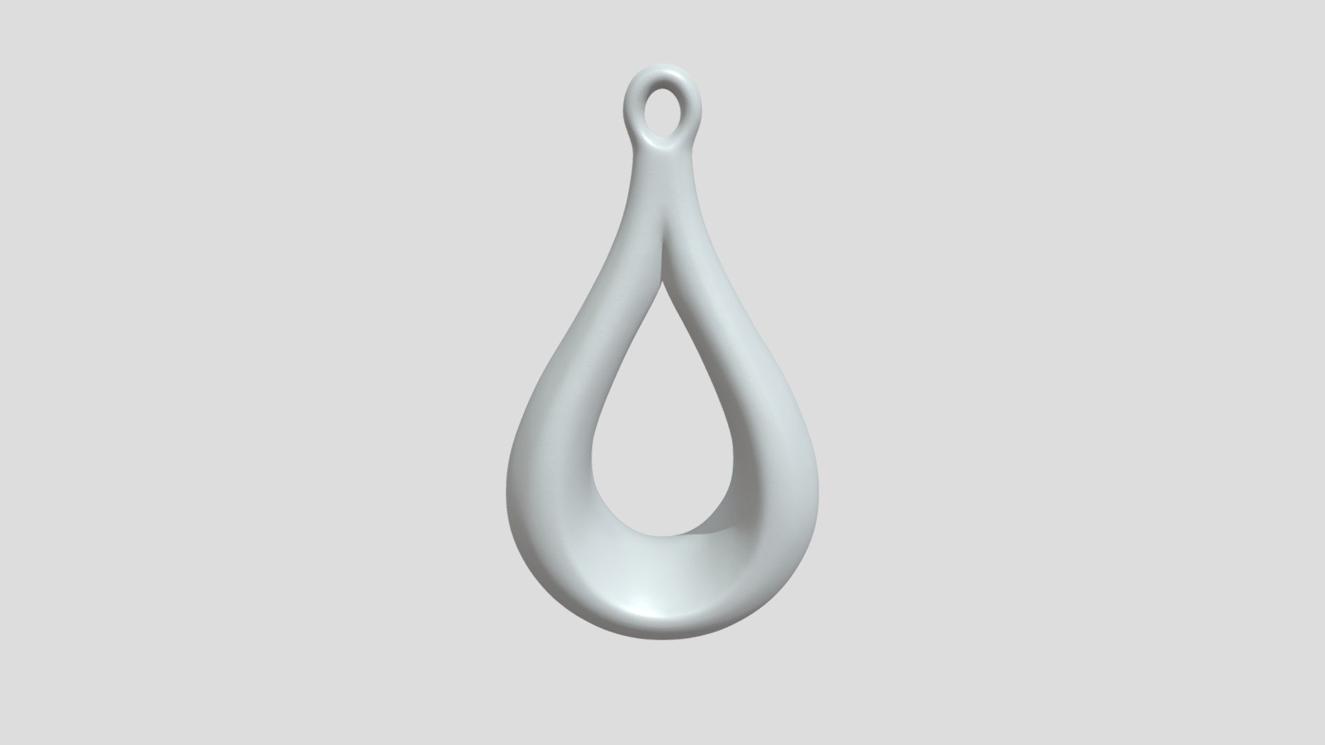 Silver teardrop-shaped pendant - 3D model by kudova.06 [46a8f97 ...