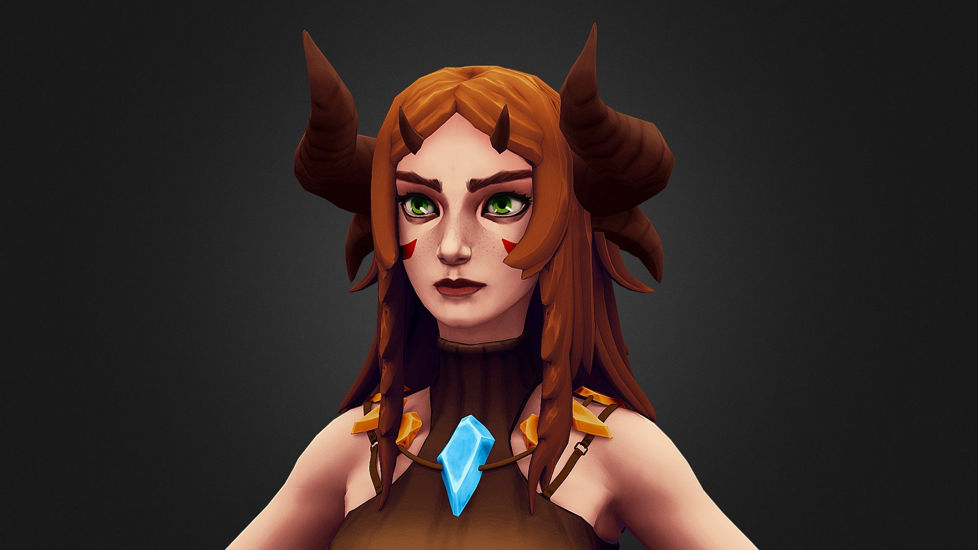 Horn girl - 3D model by Marcus.Valadares [46a9c47] - Sketchfab