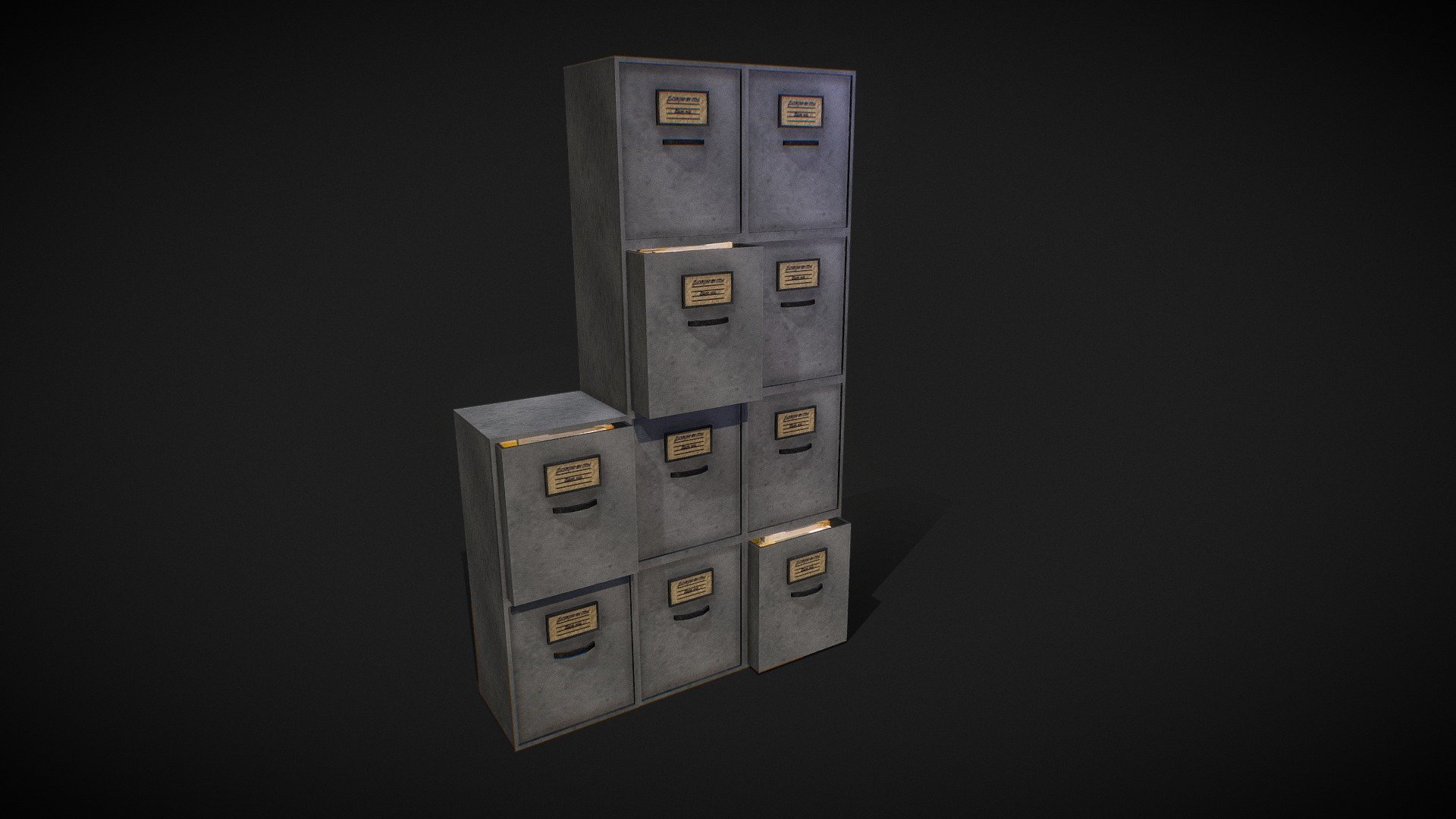 Filing Cabinets - 3D model by fxvortexartist [46aaabc] - Sketchfab