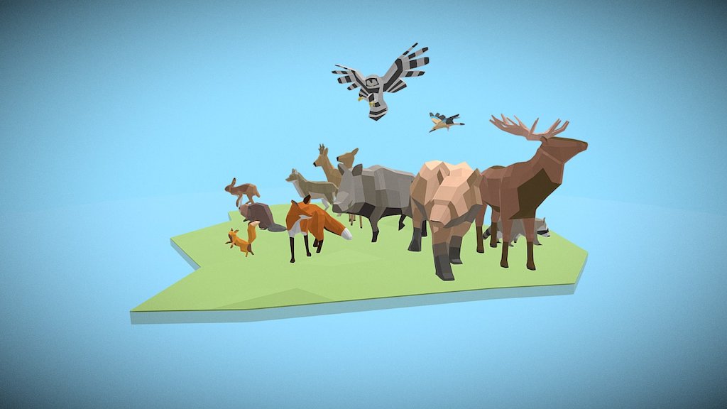 Wildlife - 3D model by Falian (@fabsle) [46b05ee] - Sketchfab