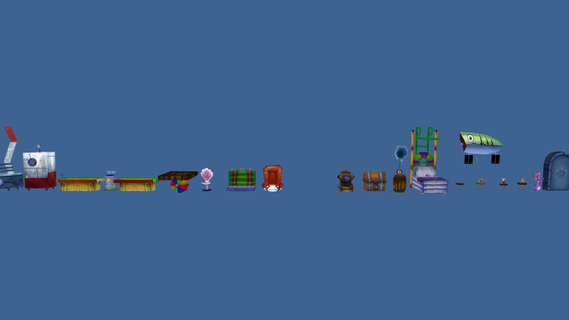 Spongebob's House Furniture pack (preview) - 3D model by Romyblox1234 ...