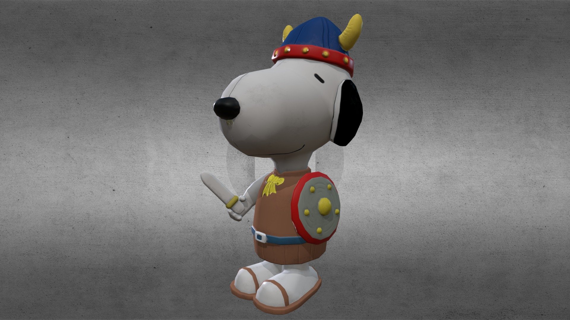 VIKING Snoopy - Under 5k tris - 3D model by Katie Wickens (@KWickens ...