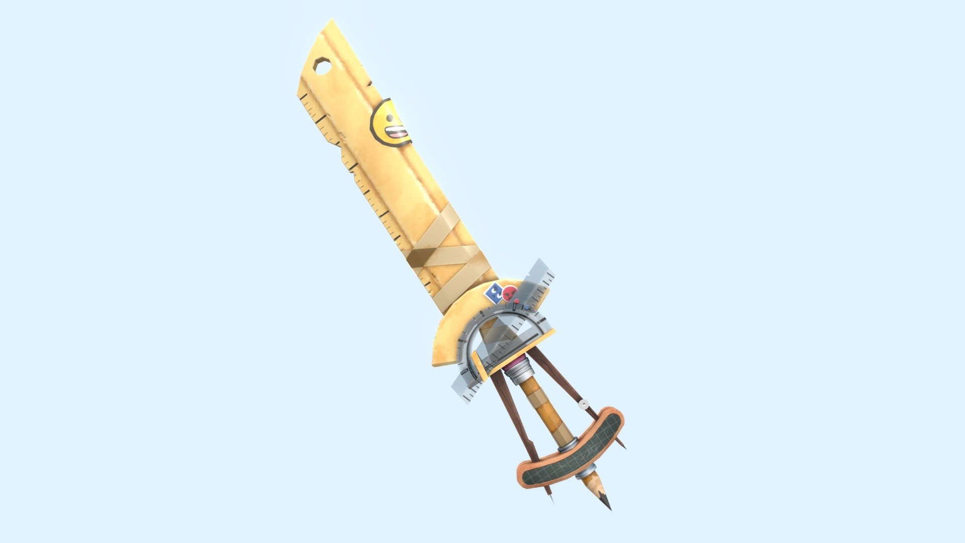 Stylized Geometric Sword - 3D model by Ingrid Engelschiøn (@polyyrsa ...