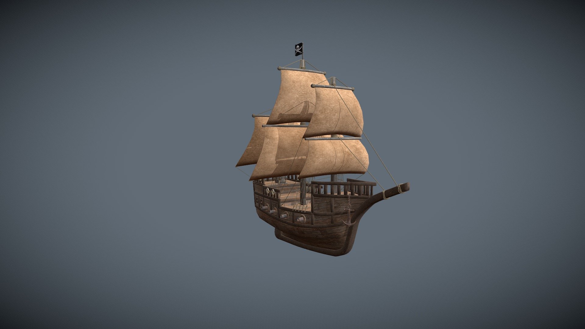 Pirate Ship - 3D model by Andreeas [46b855d] - Sketchfab
