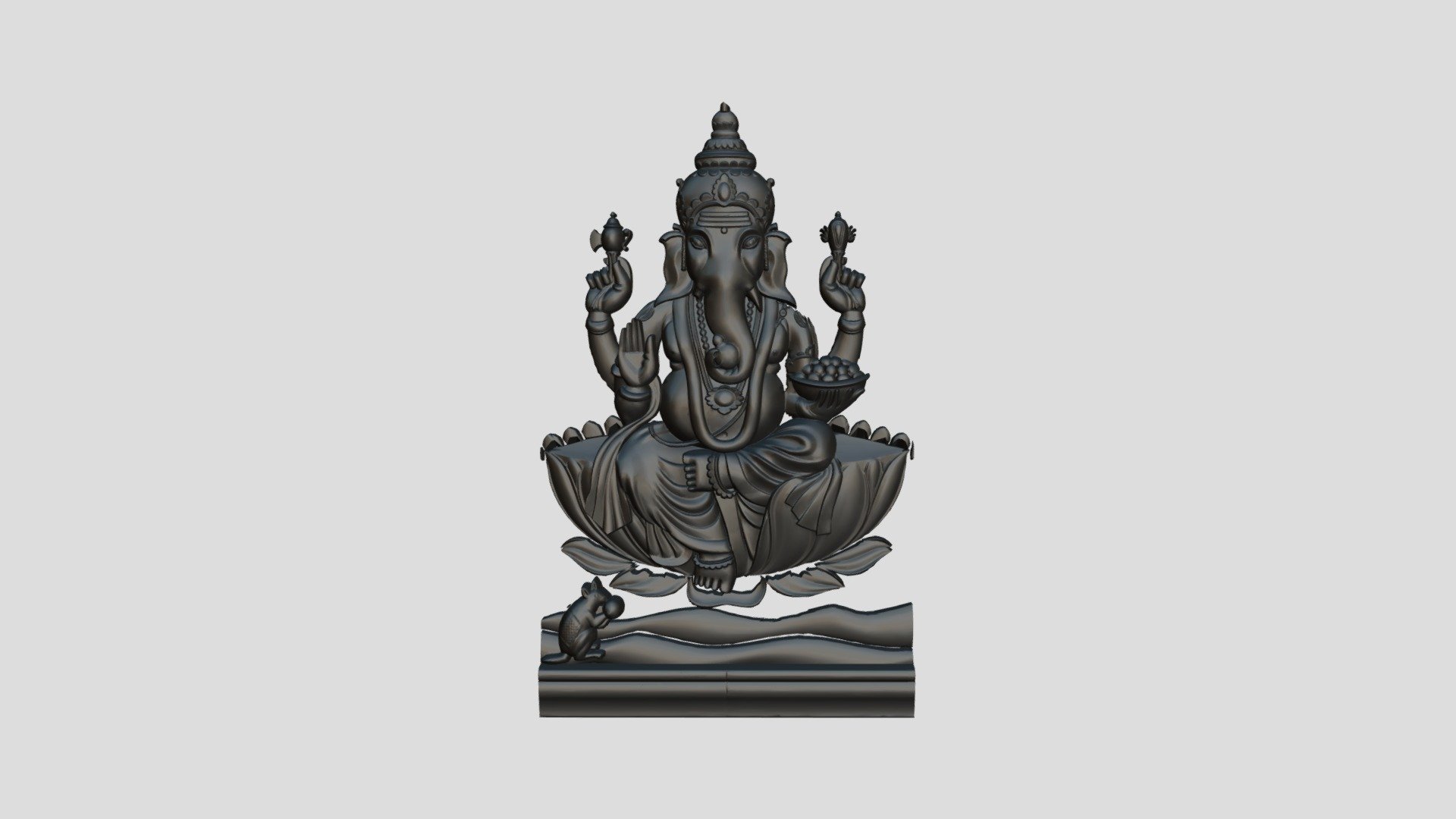 Ganesha 3D print model - 3D model by Karan.Malhotra [46bbecc] - Sketchfab