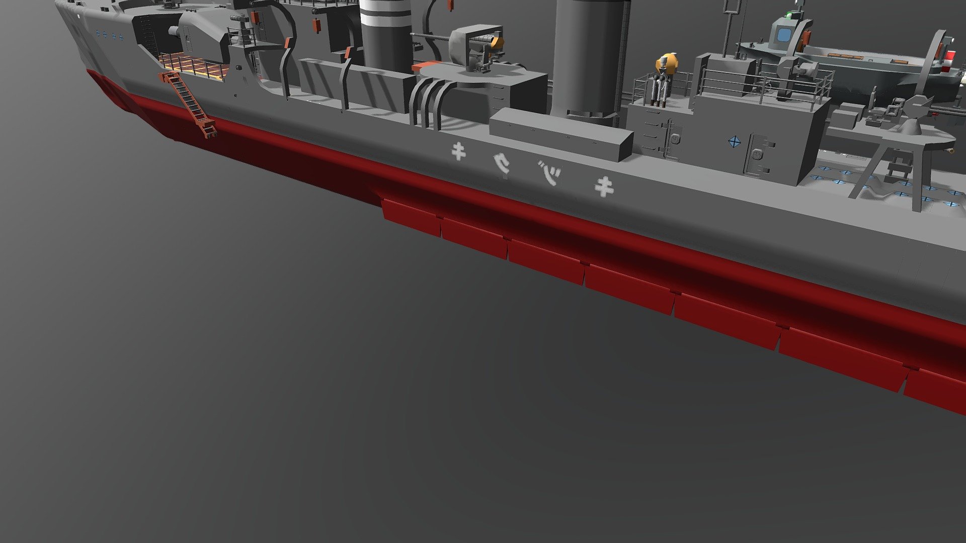 Japanese Mutsuki Class Destroyer Kikuzuki - Download Free 3D model by AegiusX3 [46bc76e] - Sketchfab