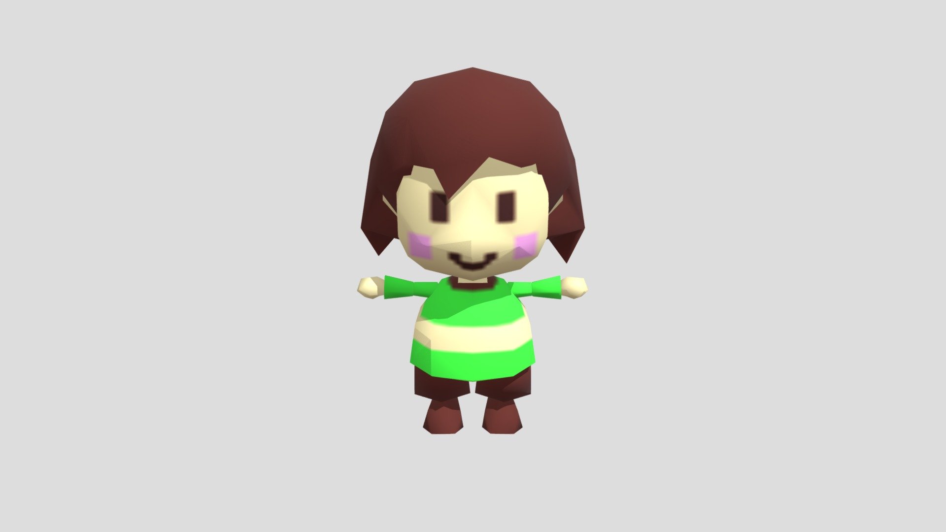 Undertale N64 - Chara - Download Free 3D model by 3D by Renato👽 ...