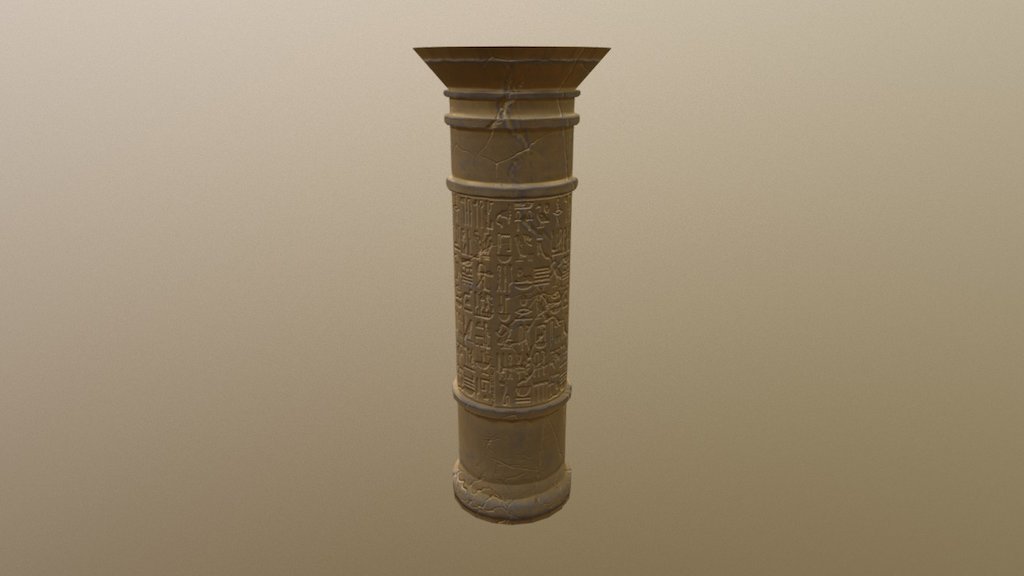 Egyptain Piller - 3D model by Hermon.Abraham [46c490e] - Sketchfab