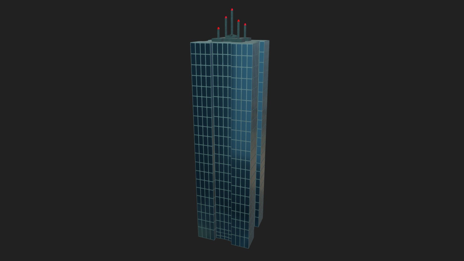 Modern Square Skyscraper - 3D model by JusticeEdwards [46c7f97] - Sketchfab
