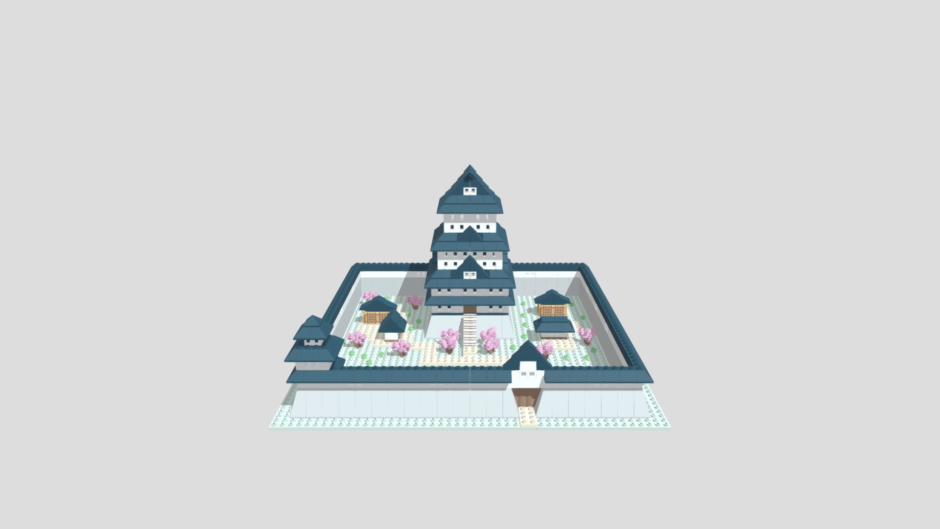 Japanese castle - Download Free 3D model by MiluDeer [46c8af1] - Sketchfab