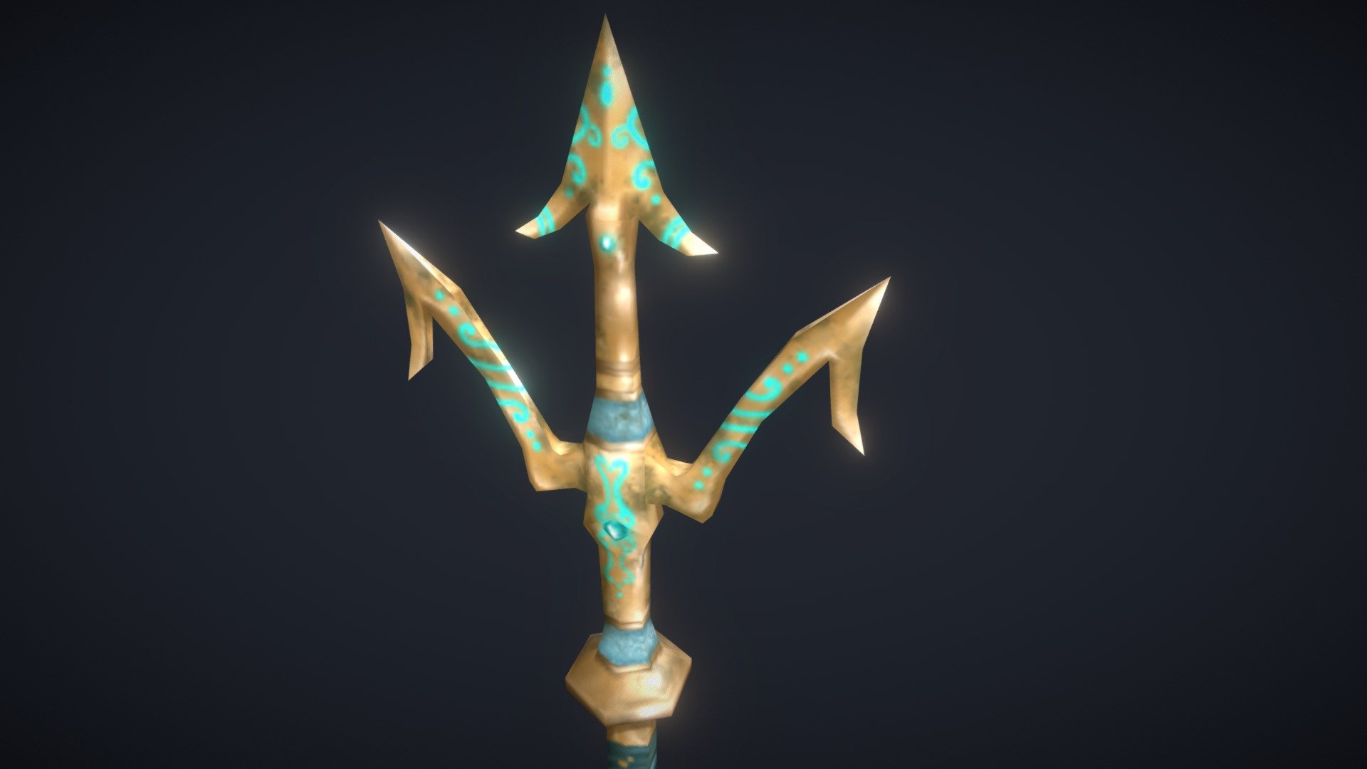 Low poly trident - 3D model by Becca Hodson (@BeccaHodson) [46ca3a4 ...