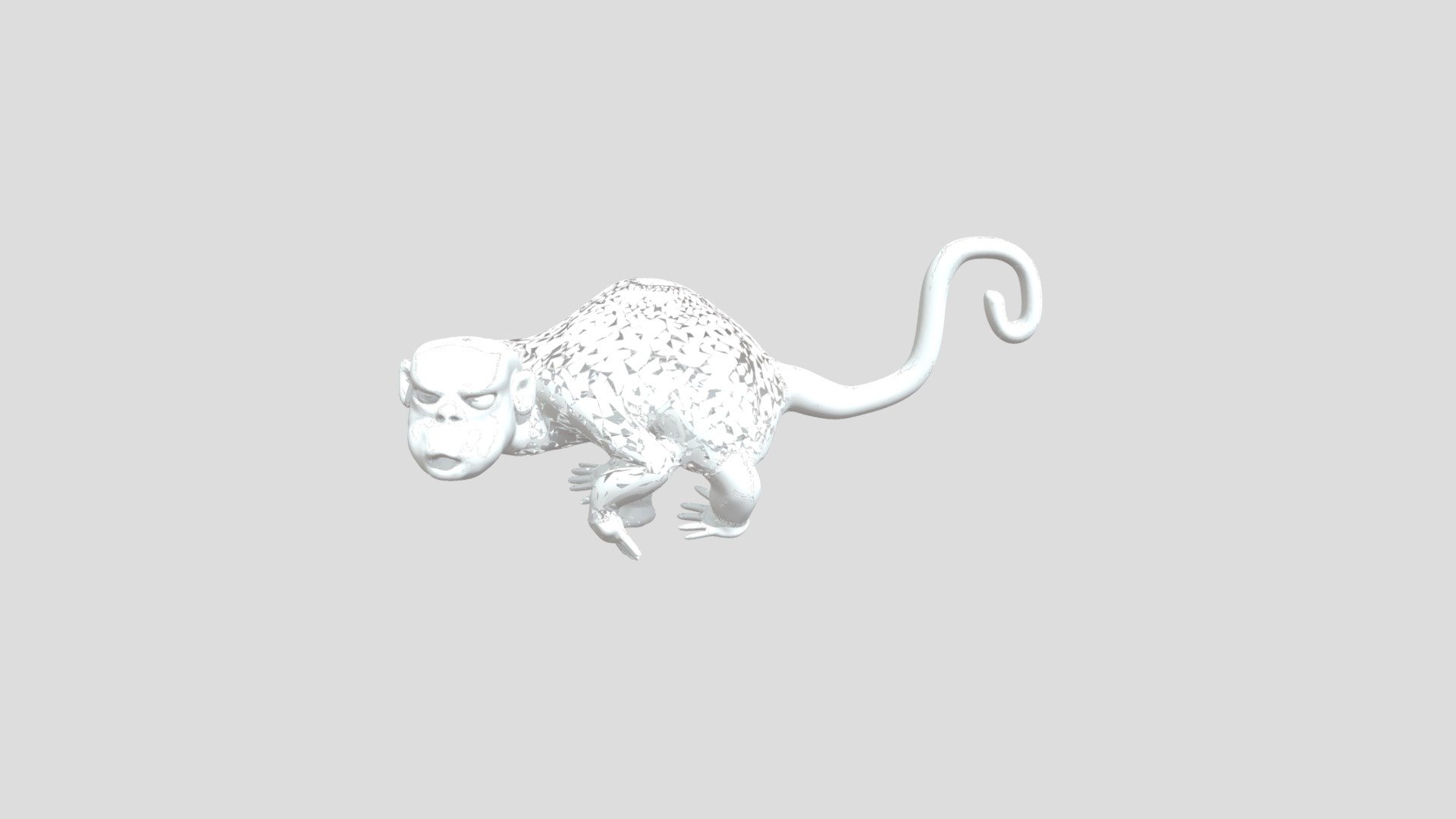 Running Monkey Turned Into Stone - Download Free 3D model by ...