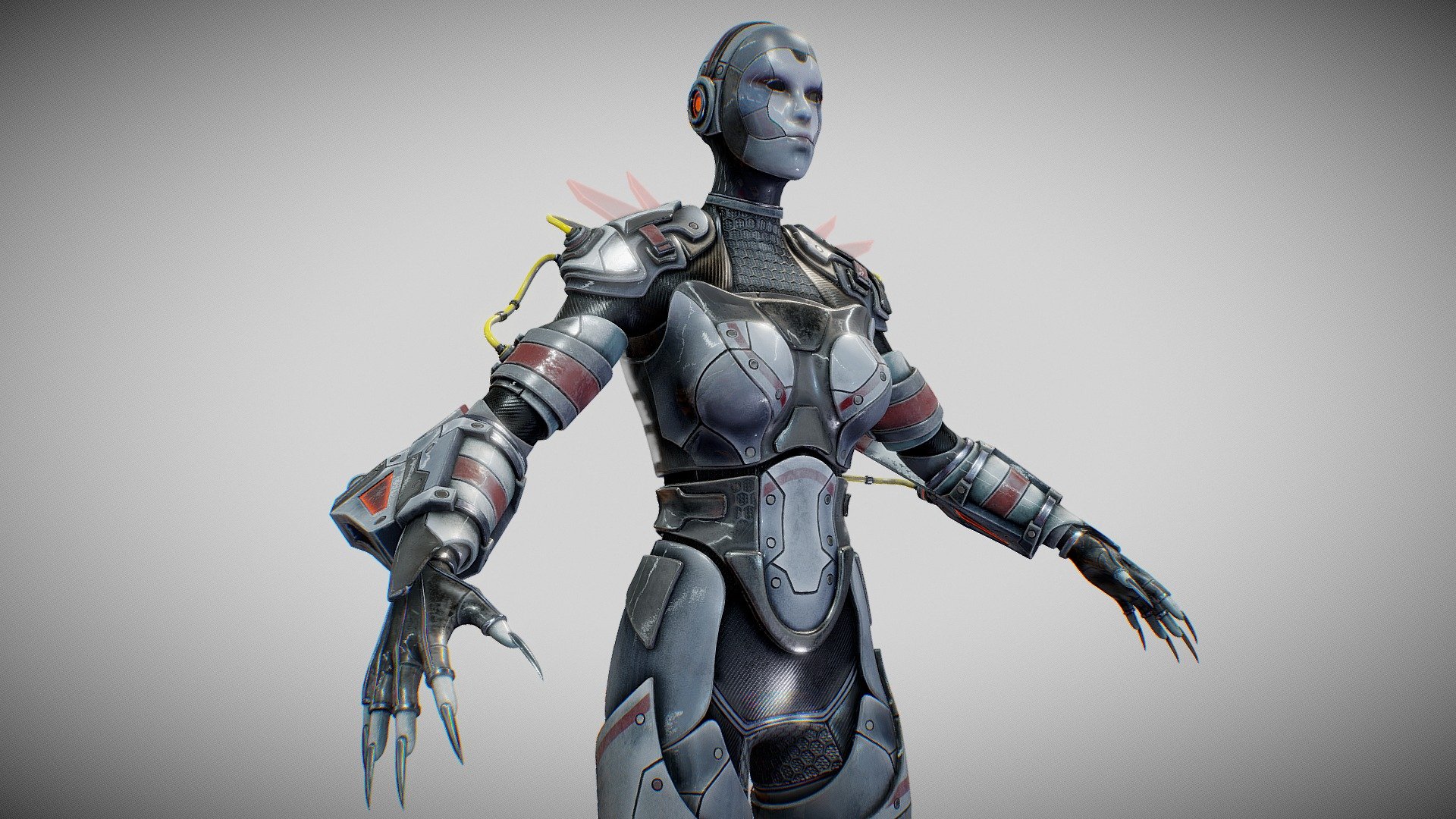 female cyborg n.7 - Buy Royalty Free 3D model by Agata Wilczek (@a ...