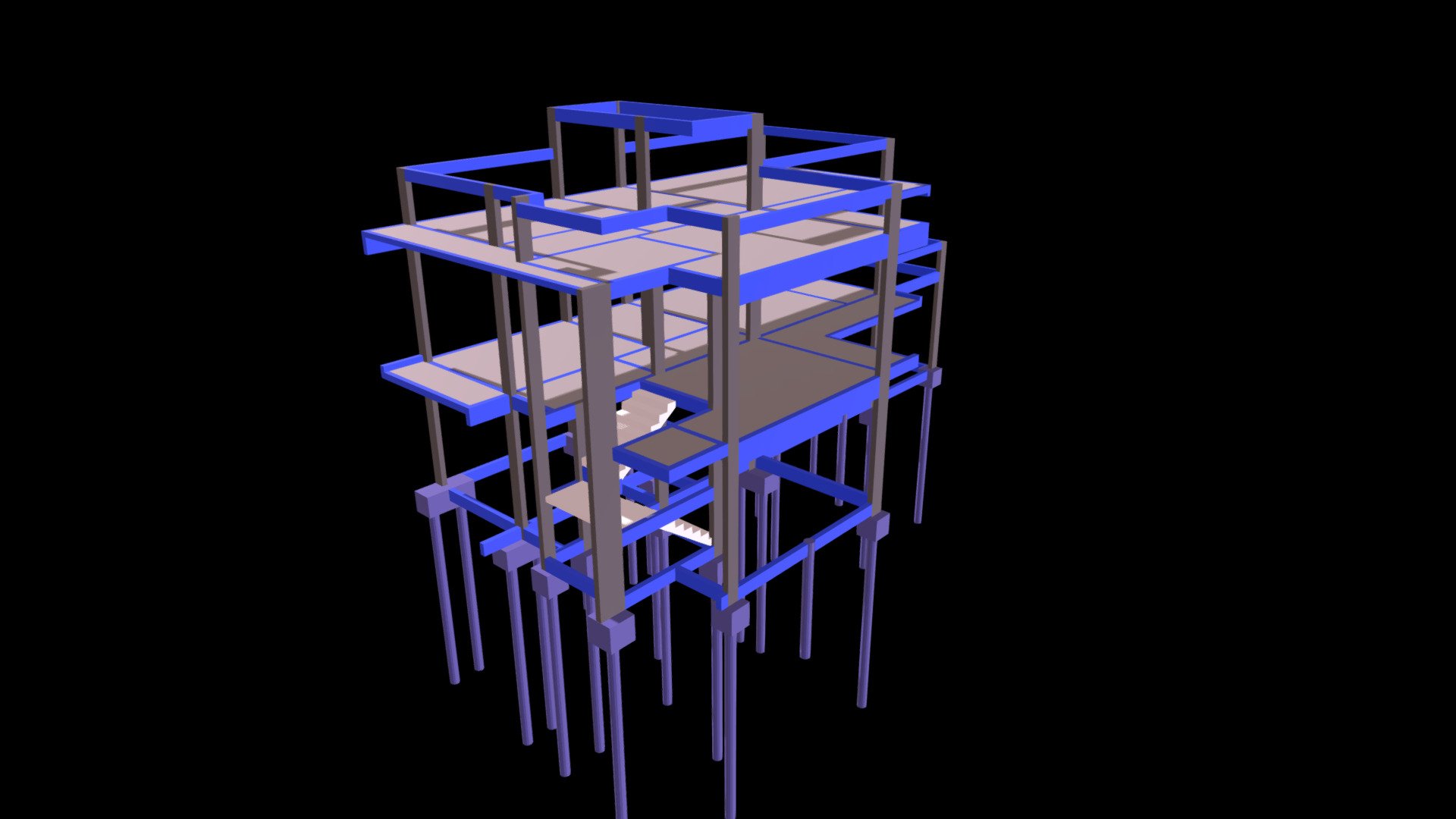 3D - Estrutura Completa - 3D model by iNovaBIM Engenharia (@inovabim ...