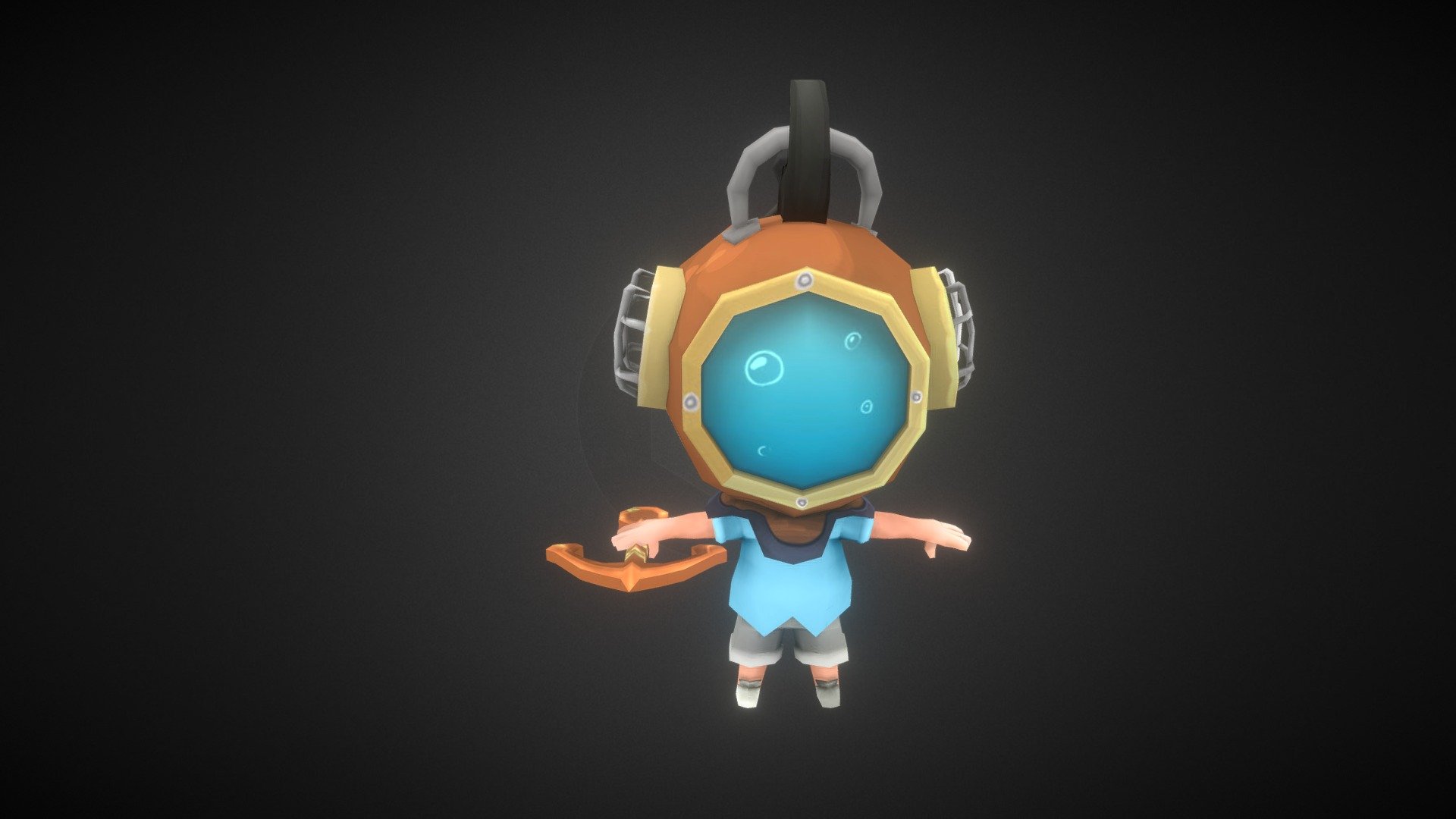 Cute Cartoon Scaphander - Buy Royalty Free 3D model by ChaosFairy ...