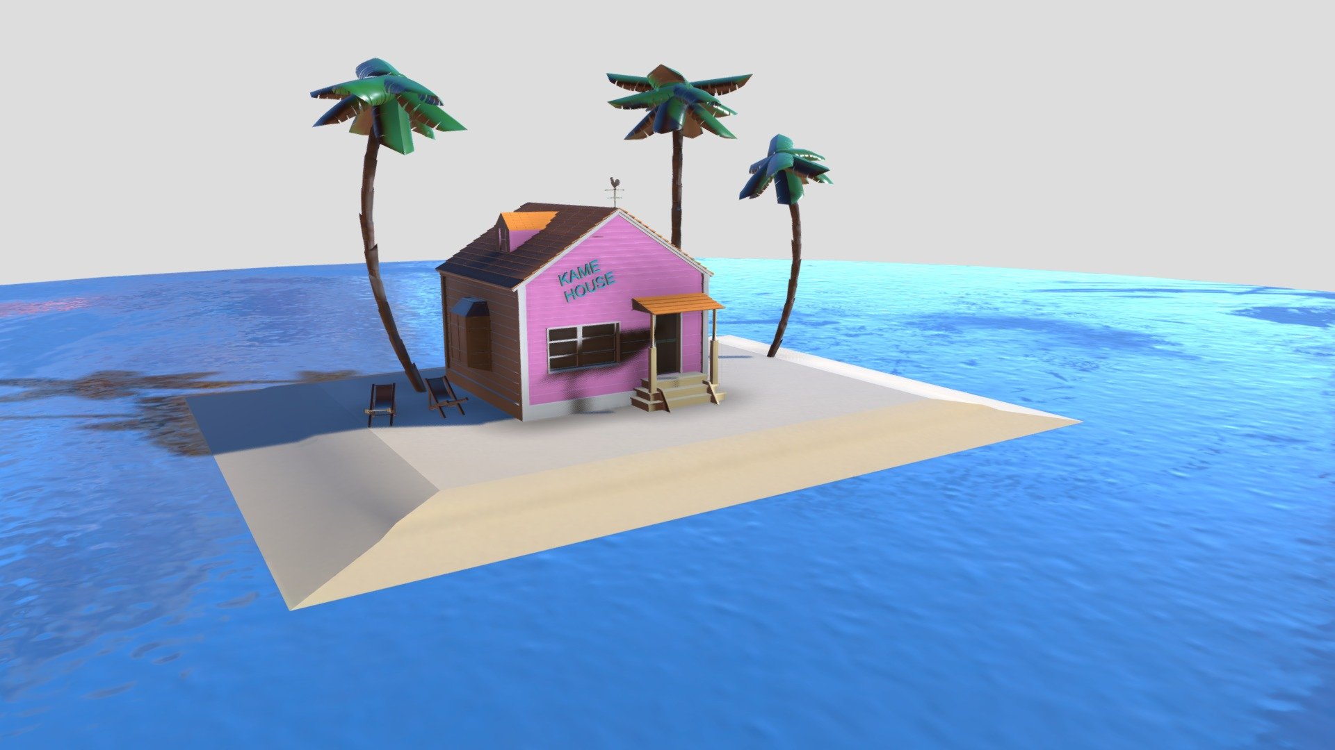 KAME HOUSE - 3D model by denisoffray [46dc40b] - Sketchfab