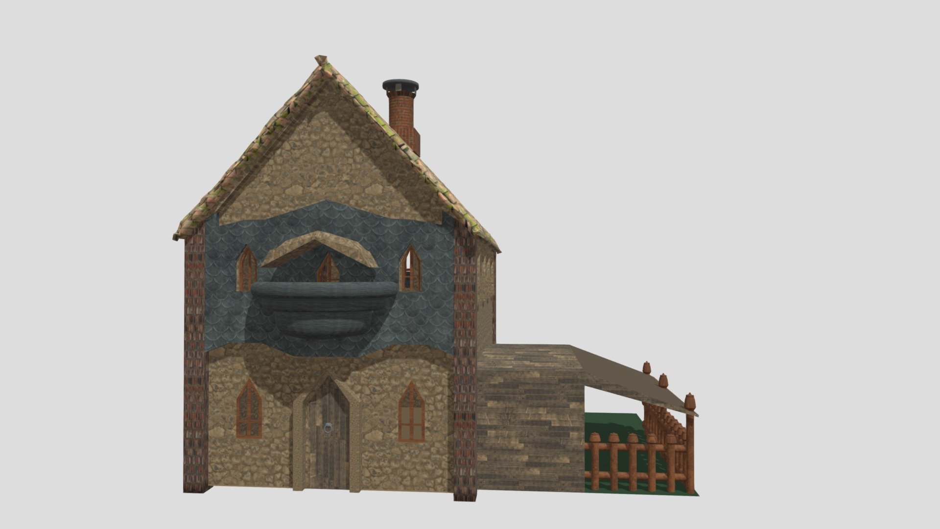 Simple house in the field - 3D model by Amr Ezz (@amr_ezz) [46dd418 ...