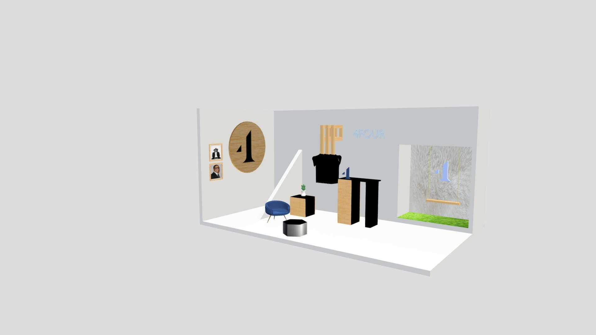 PopUp Store 4FOUR - 3D model by sarahsegura [46e39a0] - Sketchfab