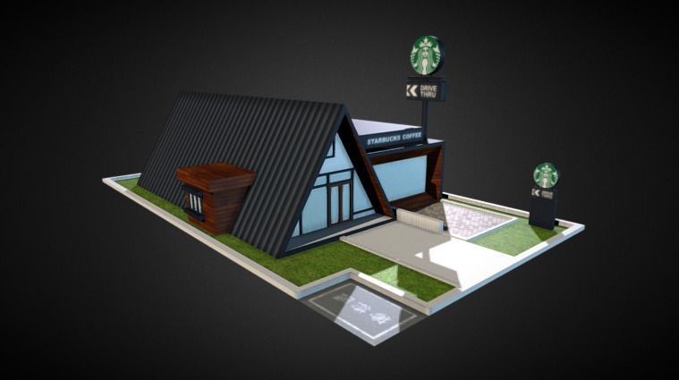 Starbucks - 3D model by EuniceDu [46e4ed3] - Sketchfab