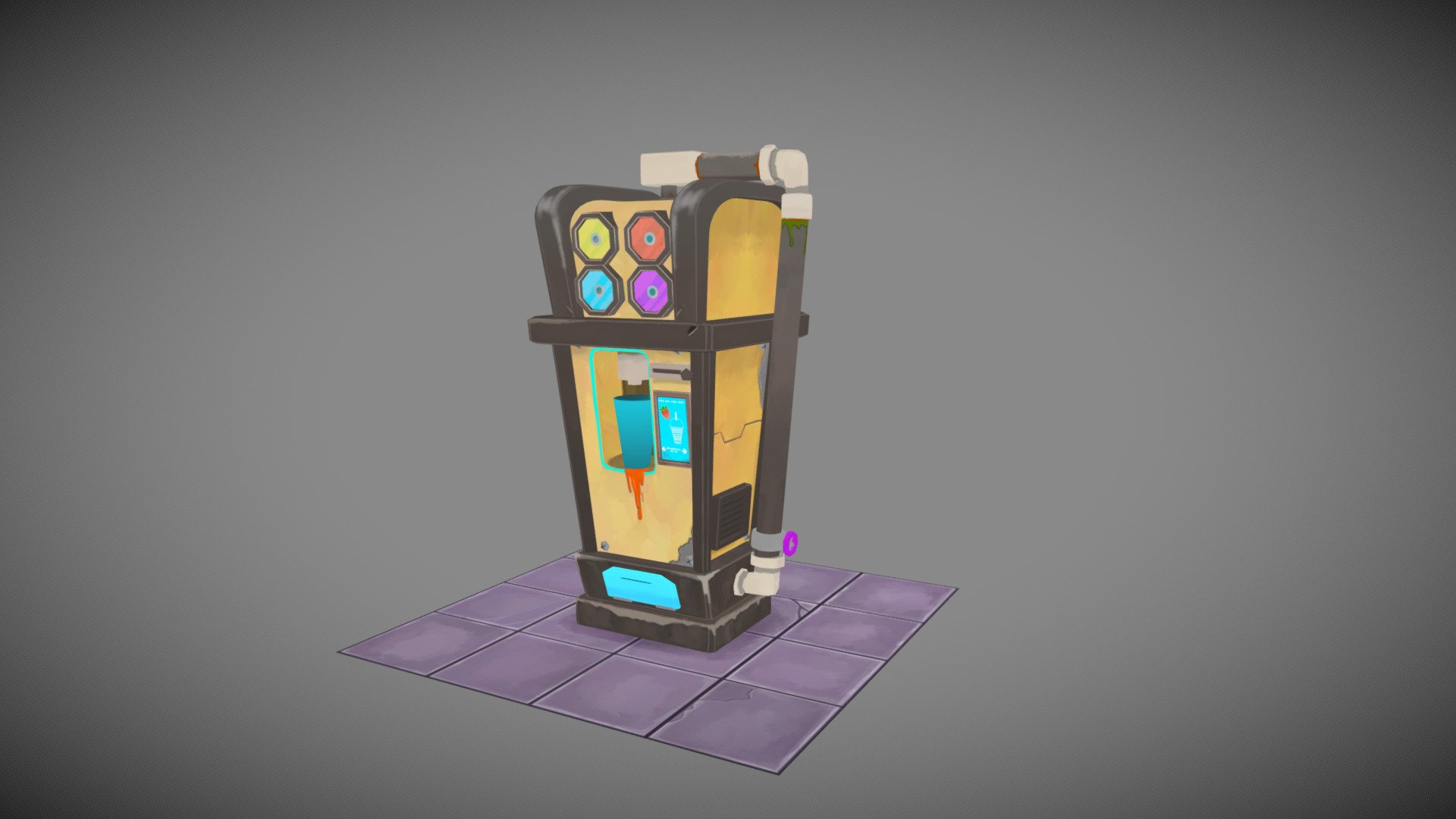 SciFi Slushie Machine - 3D model by eclyons [46e6fe1] - Sketchfab