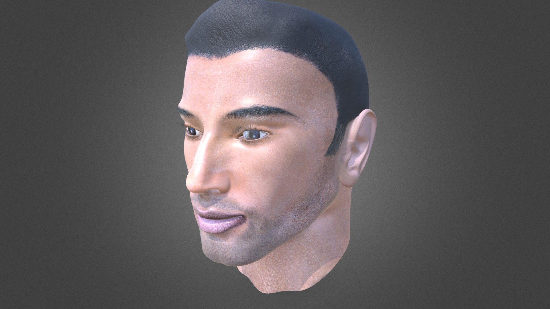 Dark Haired_Head - 3D model by Luca.Rossi [46eeb7a] - Sketchfab