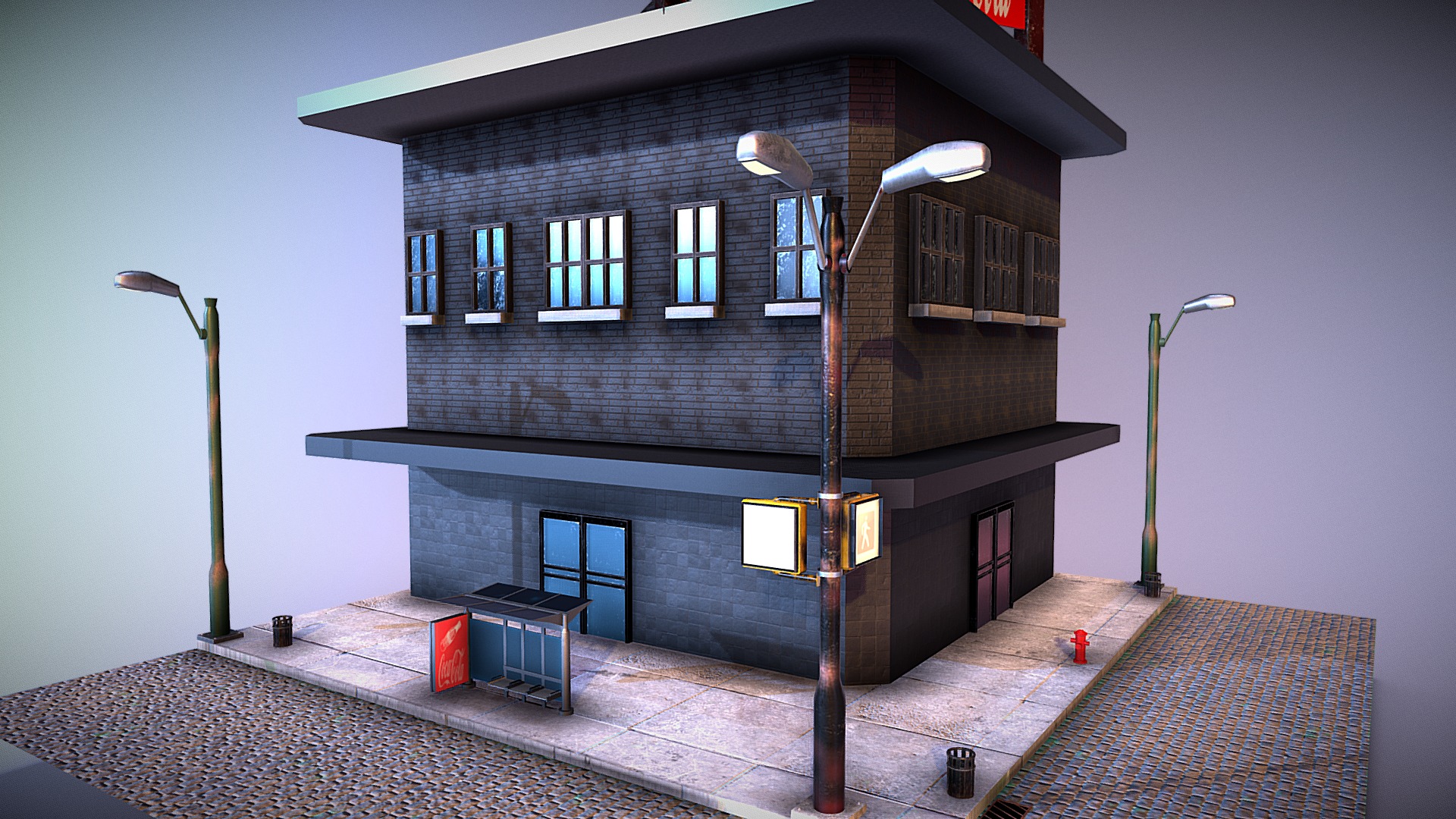 City Corner - Download Free 3D model by Daniel Aucar Felipe ...